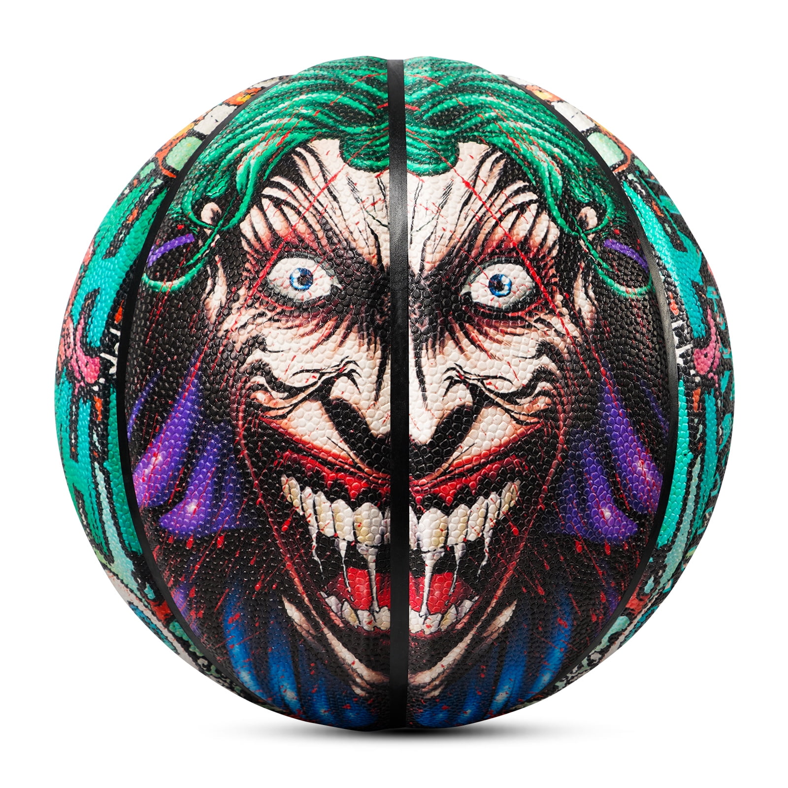 Kuangmi Clown Series Basketball Weird Green Graffiti Street Ball Size7 ...