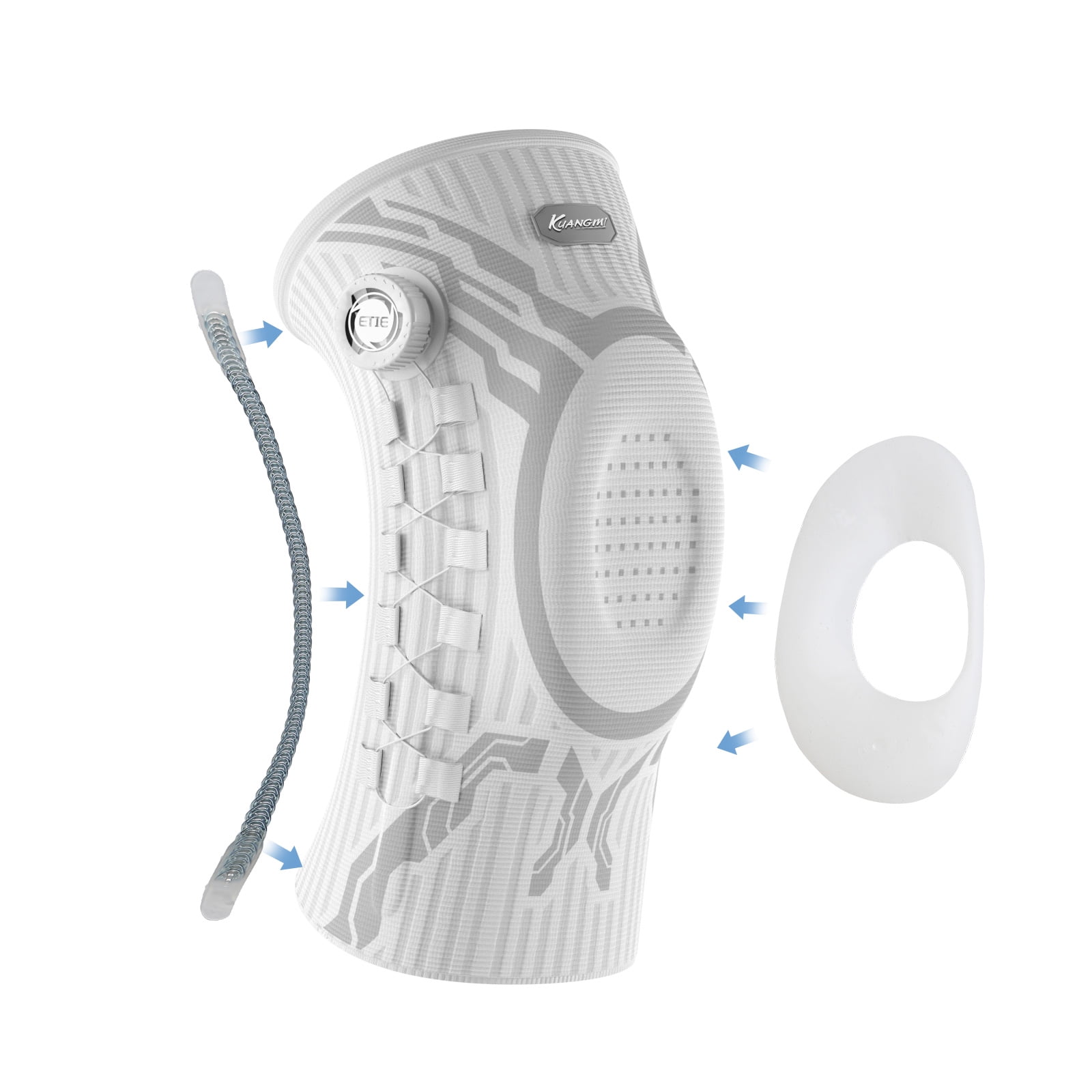 Kuangmi Knob Knee Brace for Pain Relief, Knee Support with Patella Gel ...