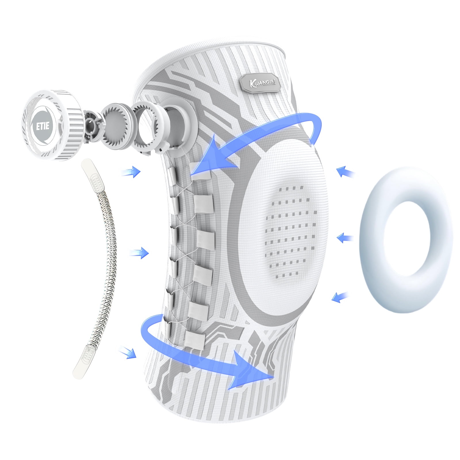 Kuangmi Smart Knob Knee Brace, Knee Support with Patella Gel Pad & Side ...