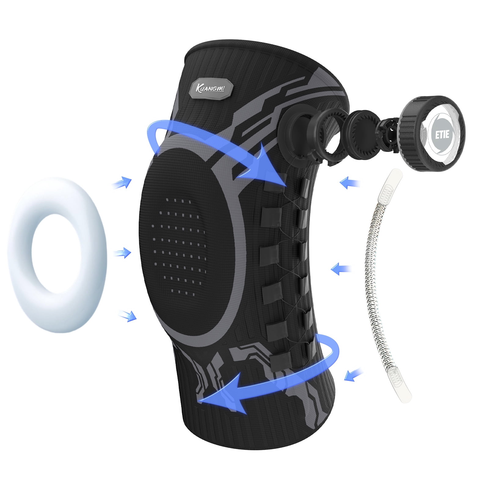 Kuangmi Knob Knee Brace for Pain Relief, Knee Support with Patella Gel ...