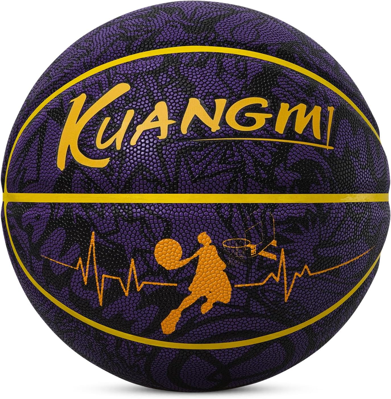 Kuangmi No.7 Heartbeat Theme Basketball No.7 PU Material 29.5-inch ...