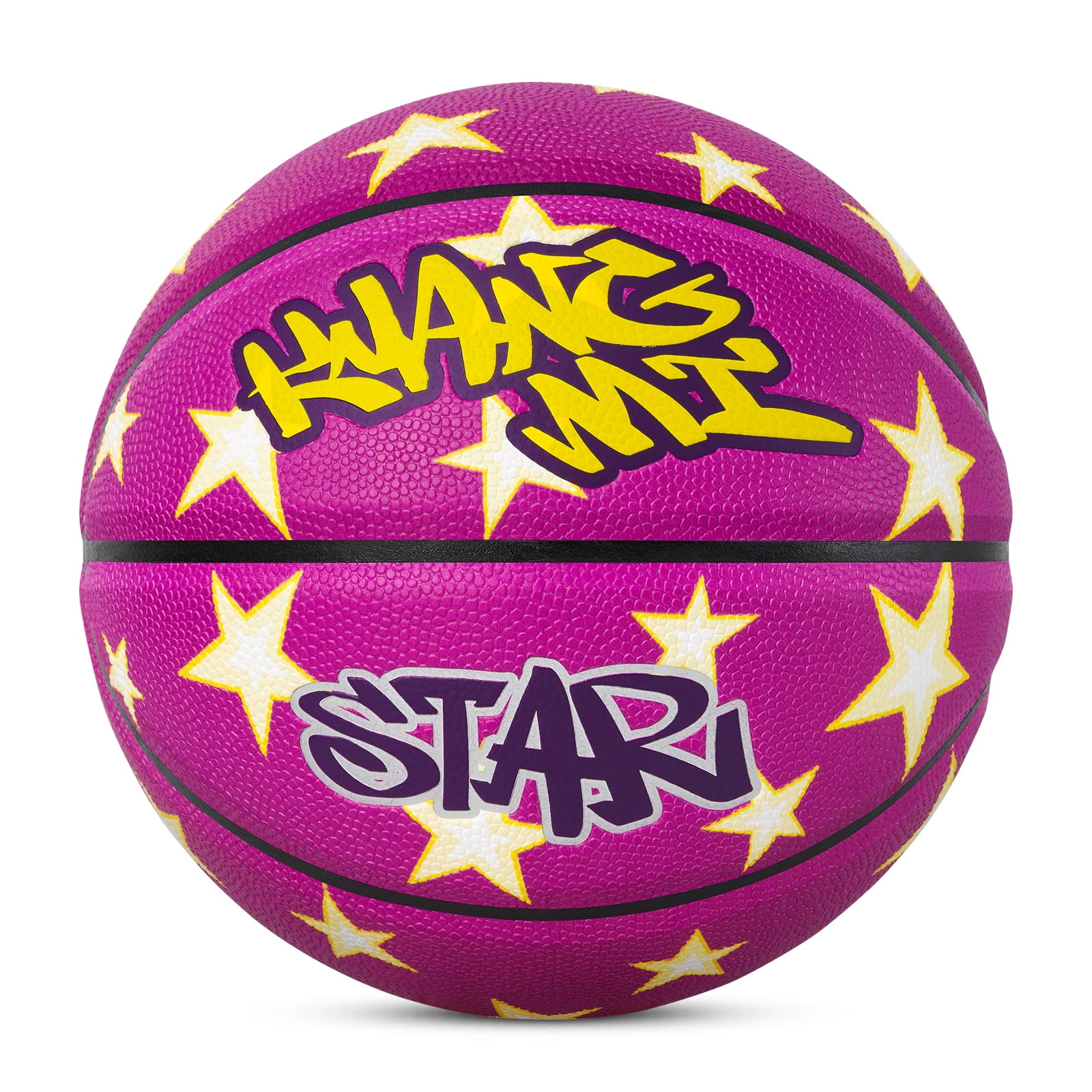 Kuangmi Purple Stars Street Basketball Size 7 (29.5") Indoor and ...