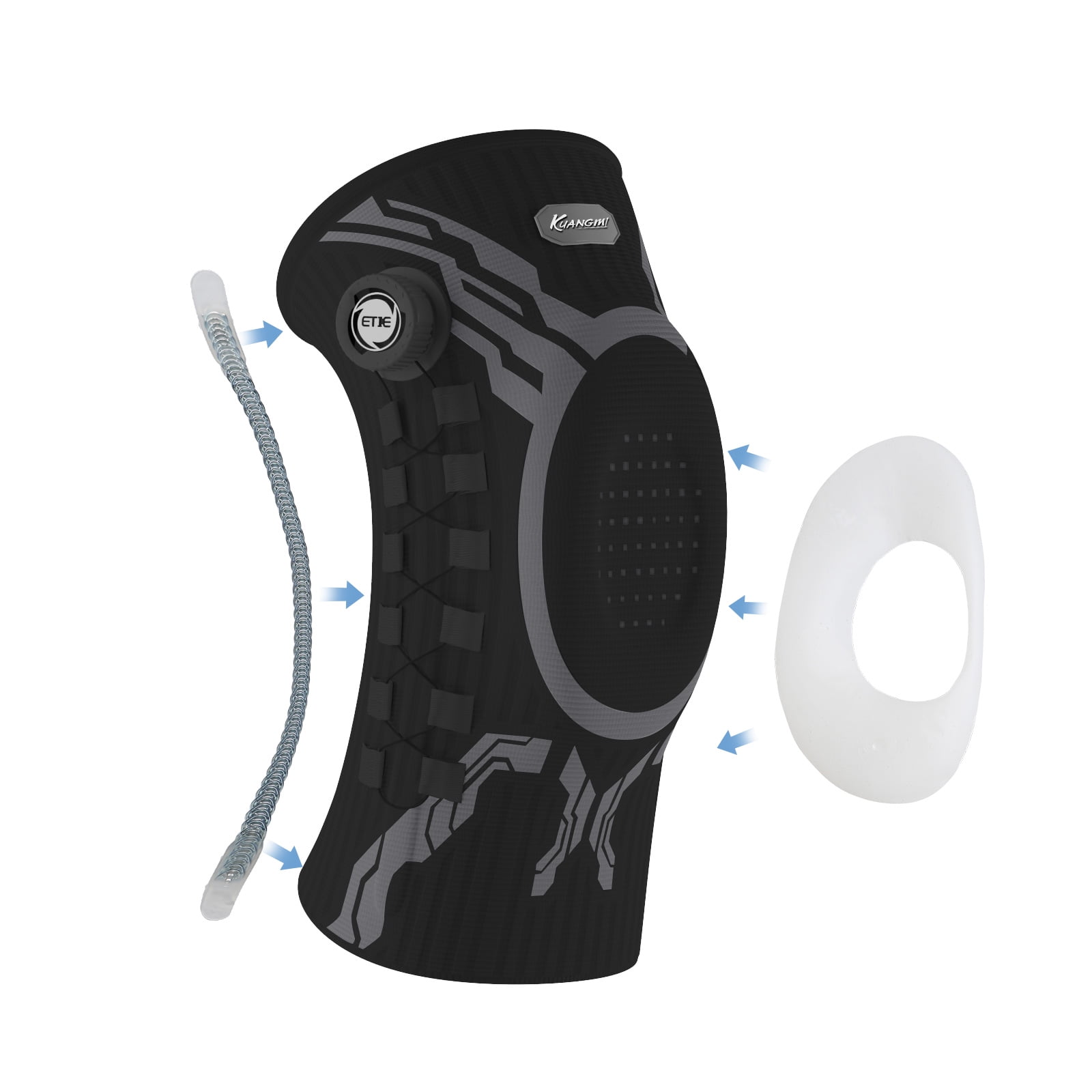 Kuangmi Smart Knob Knee Brace with Patella Gel Pad and Lateral ...
