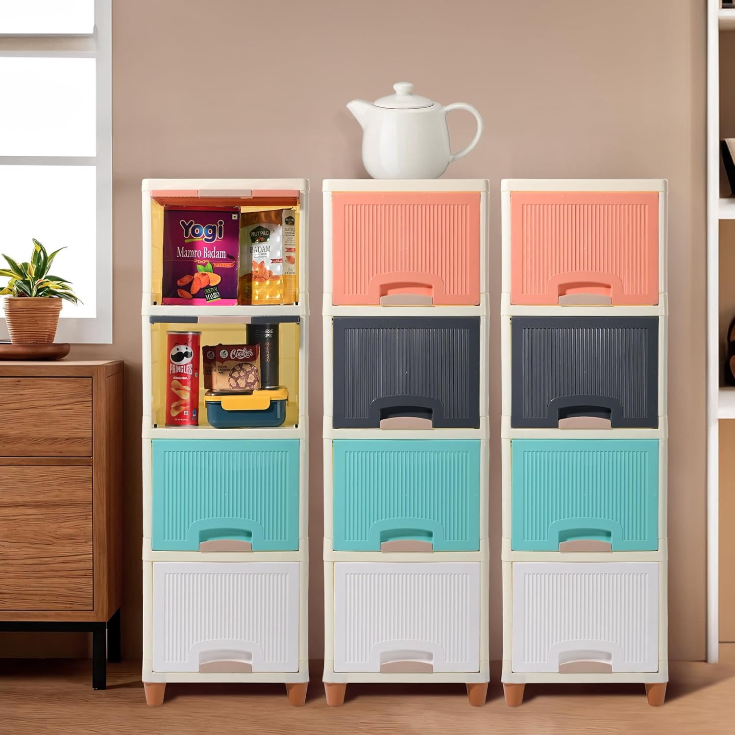 Kuber Industries 12 Units Cupboard for Storage Organizer Foldable ...