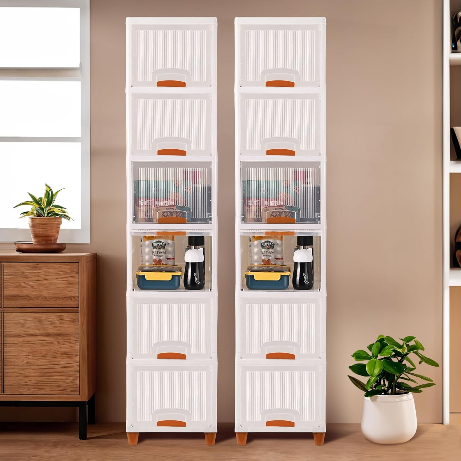 Kuber Industries 12 Units Modular Cabinet Storage Organizer 6 6 ...