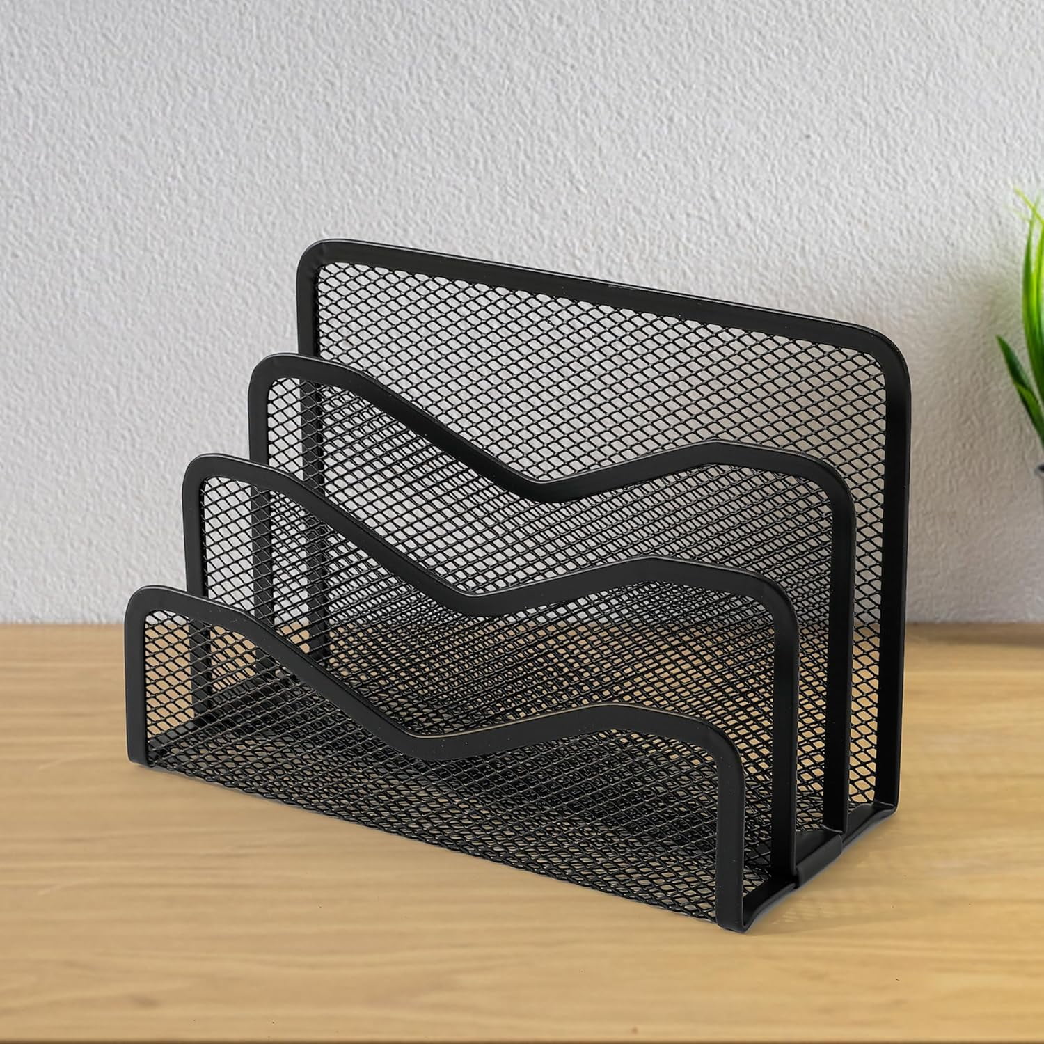 Kuber Industries 3 Tier Mesh Metal Newspaper and Magazine Organiser ...