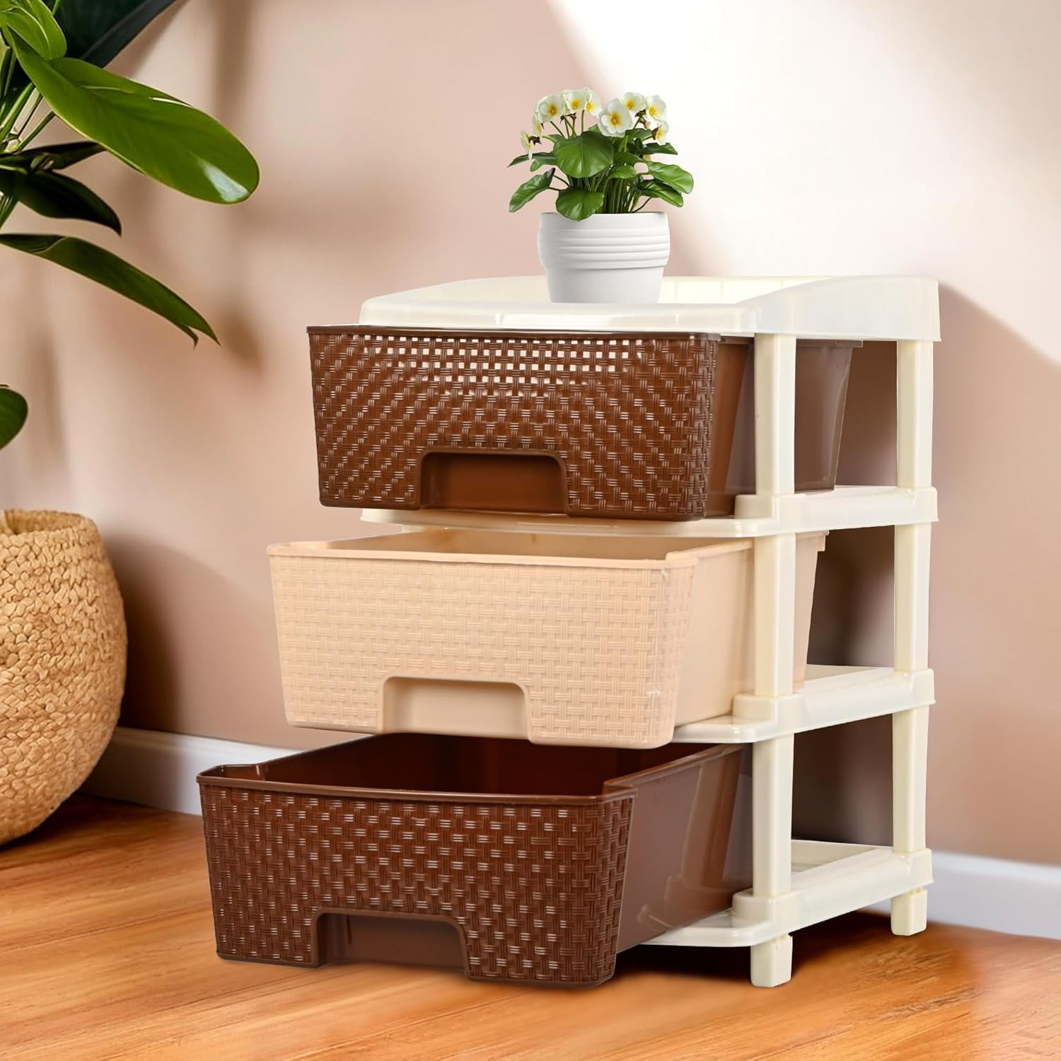 Kuber Industries 3Layer Plastic Modular Storage Drawer for Home Kitchen ...