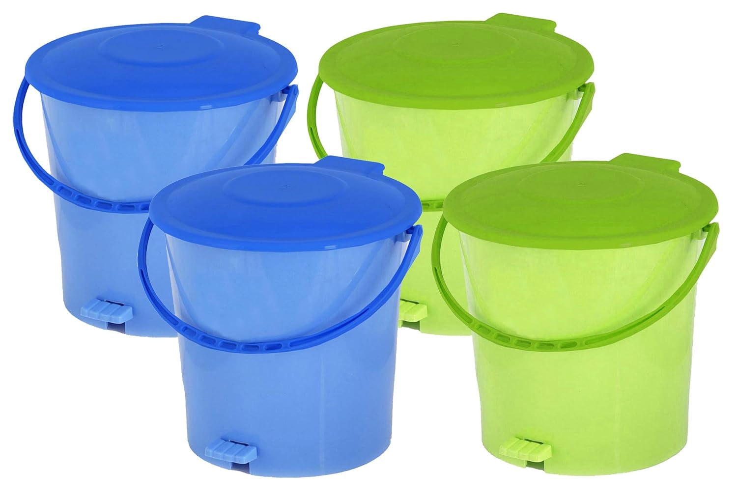 Kuber Industries 4 Pieces Ultra Plastic Garbage Waste Dustbin for Home ...