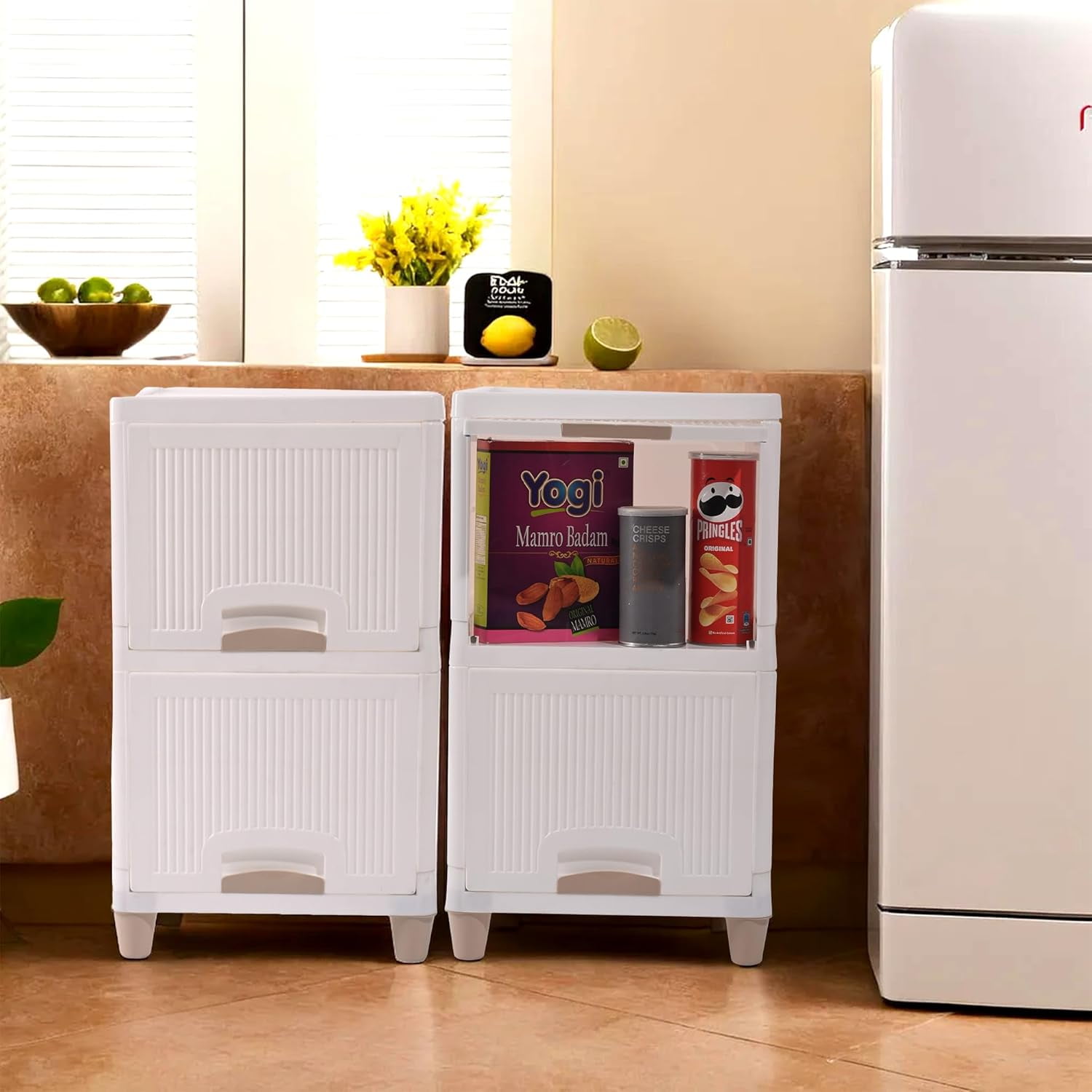 Kuber Industries 4 Units Modular Cabinet Storage Organizer 2 2 Foldable ...