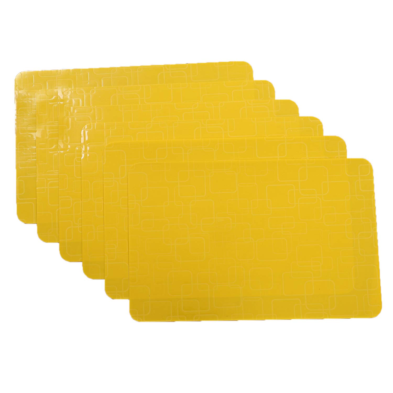 Kuber Industries Checkered Design Pvc 6 Pieces Refrigerator Drawer Mats ...