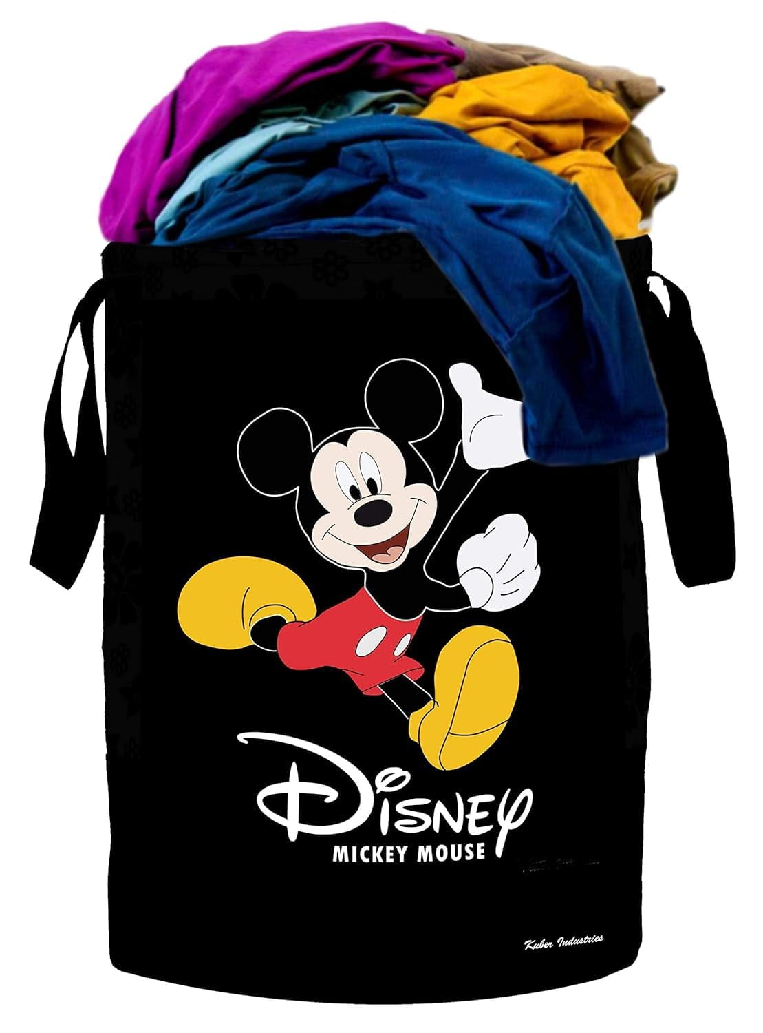 Kuber Industries Disney Print Waterproof Canvas Laundry BagMickey Mouse ...