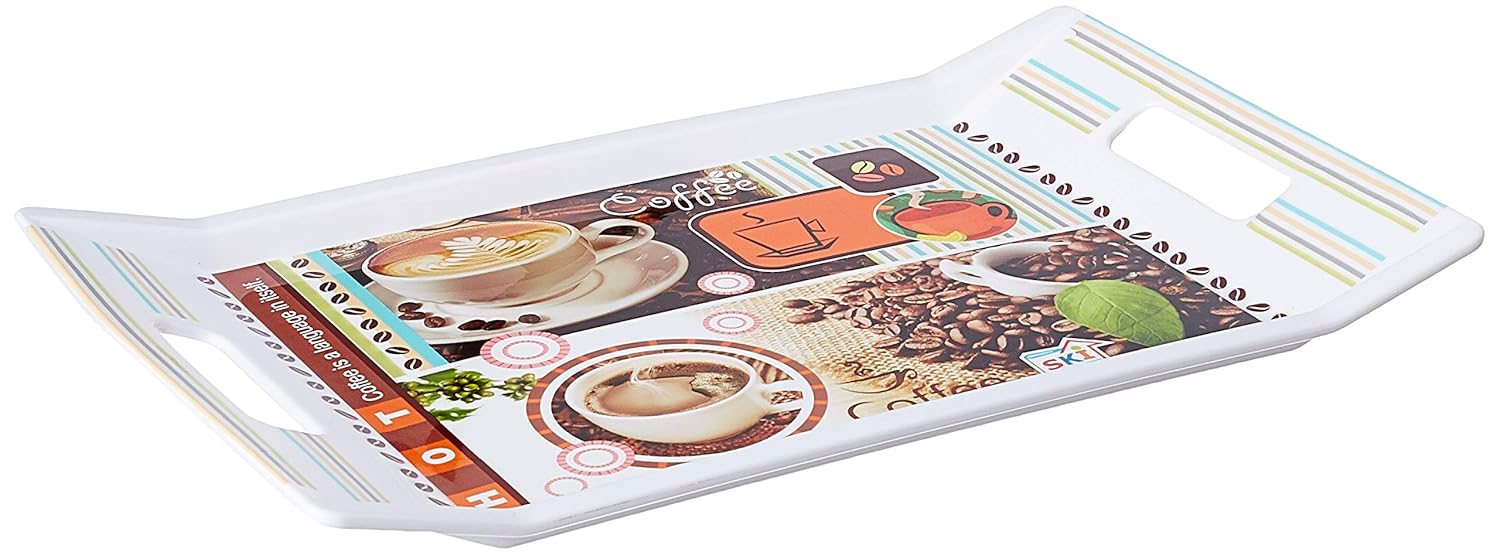 Kuber Industries Embossed Graphics Design Plastic 1 Piece Serving Tray ...