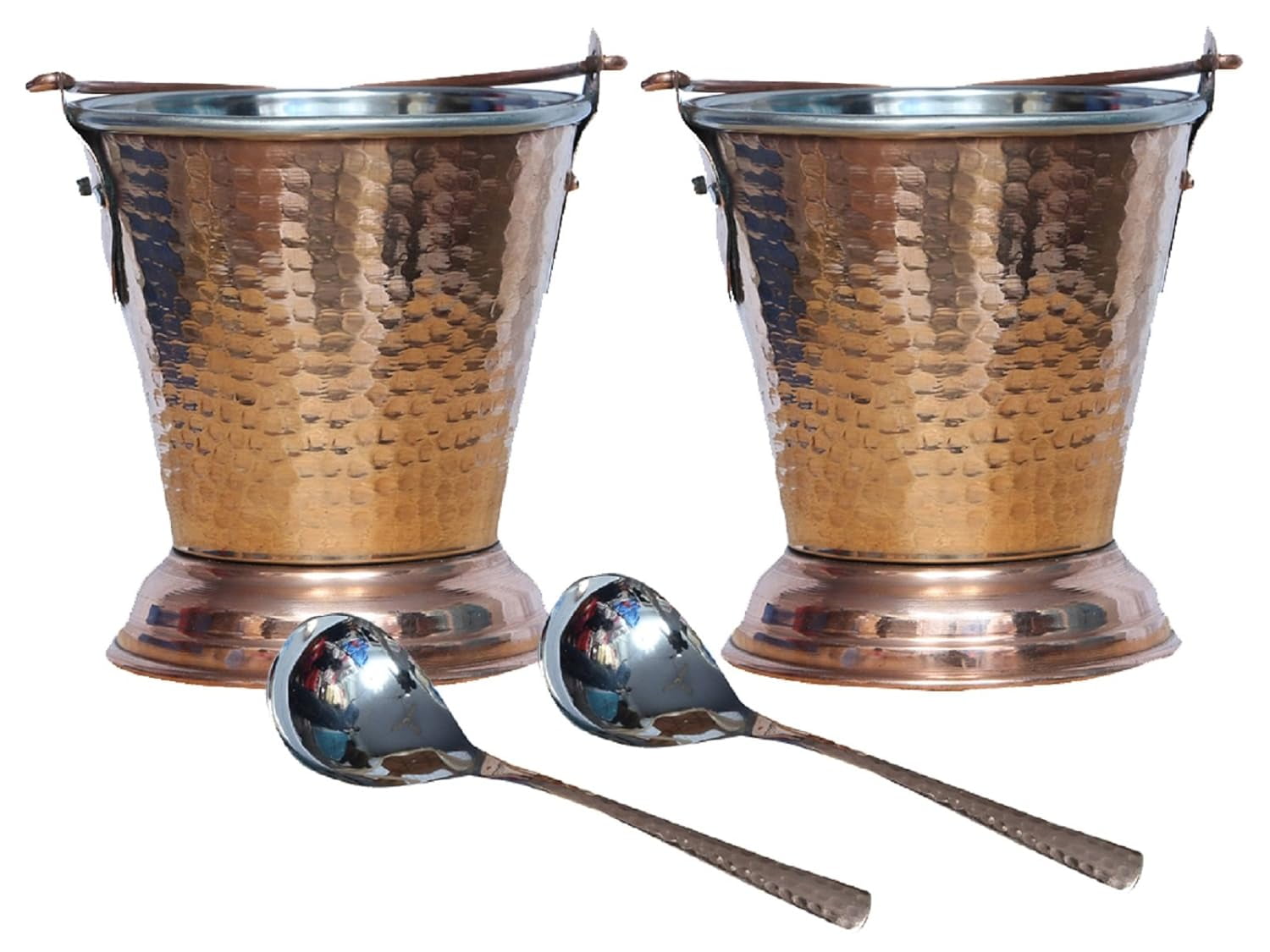Kuber Industries Hammered Copper Serving Dishes Set 500 ml 4 Pieces ...