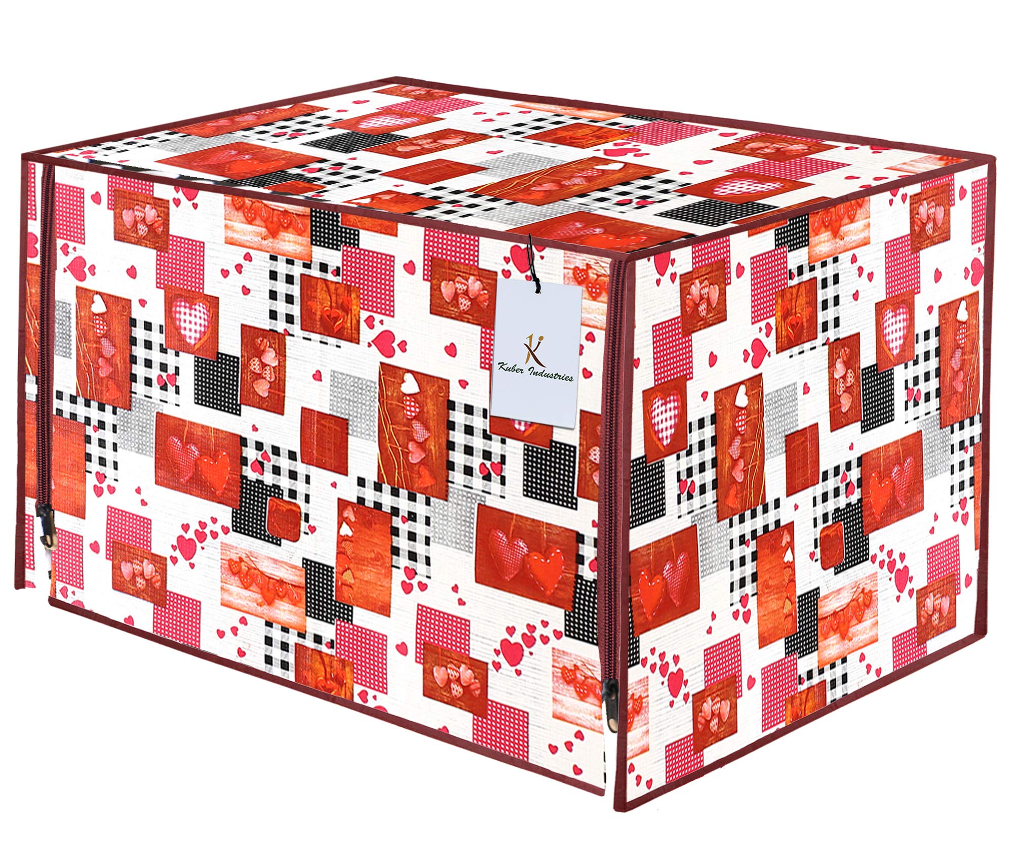 Kuber Industries Hearts Design Pvc Microwave Oven Full Closure Cover ...