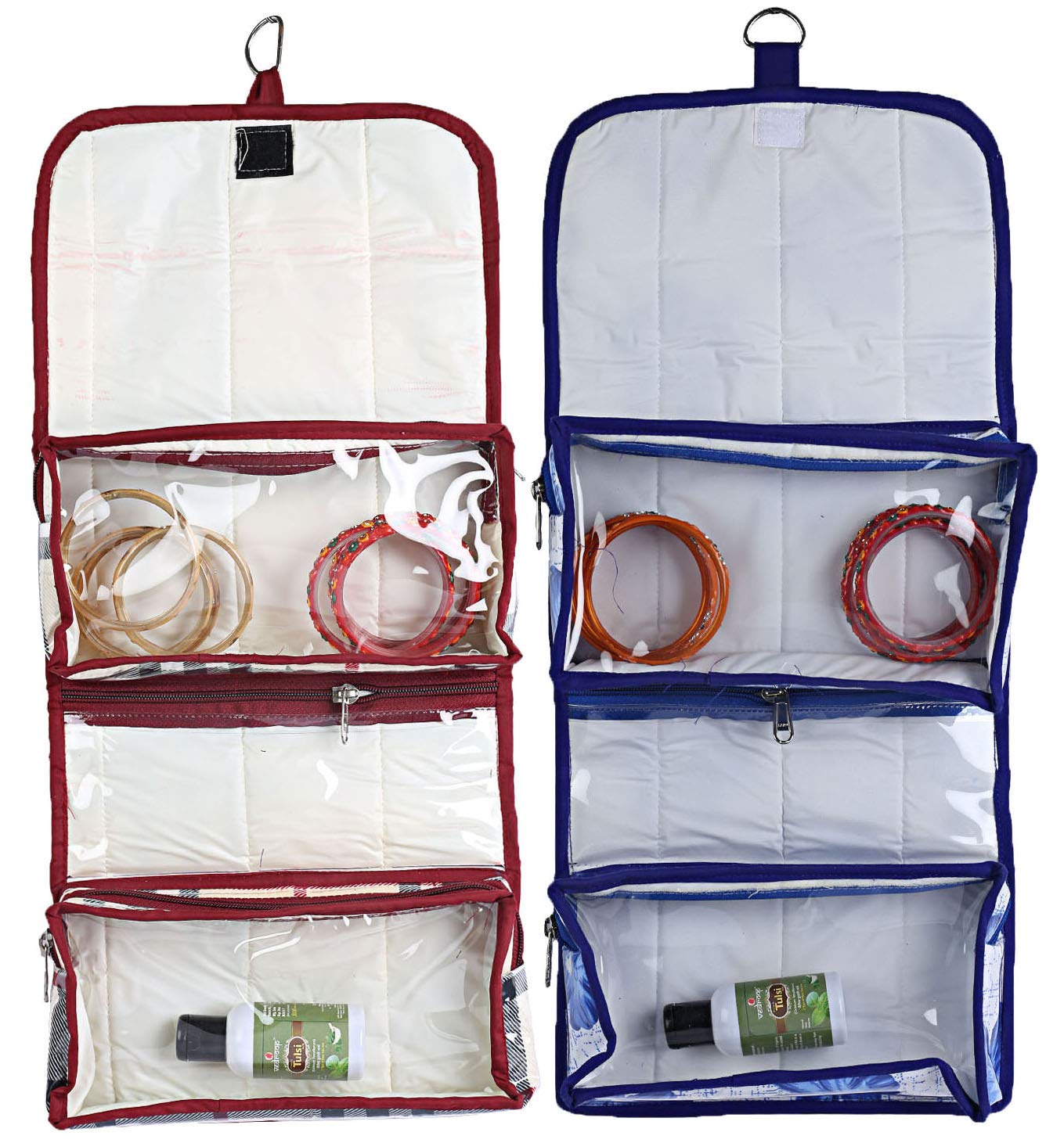 Kuber Industries Laminated 2 Piece Foldable Rexene Travelling Organiser ...