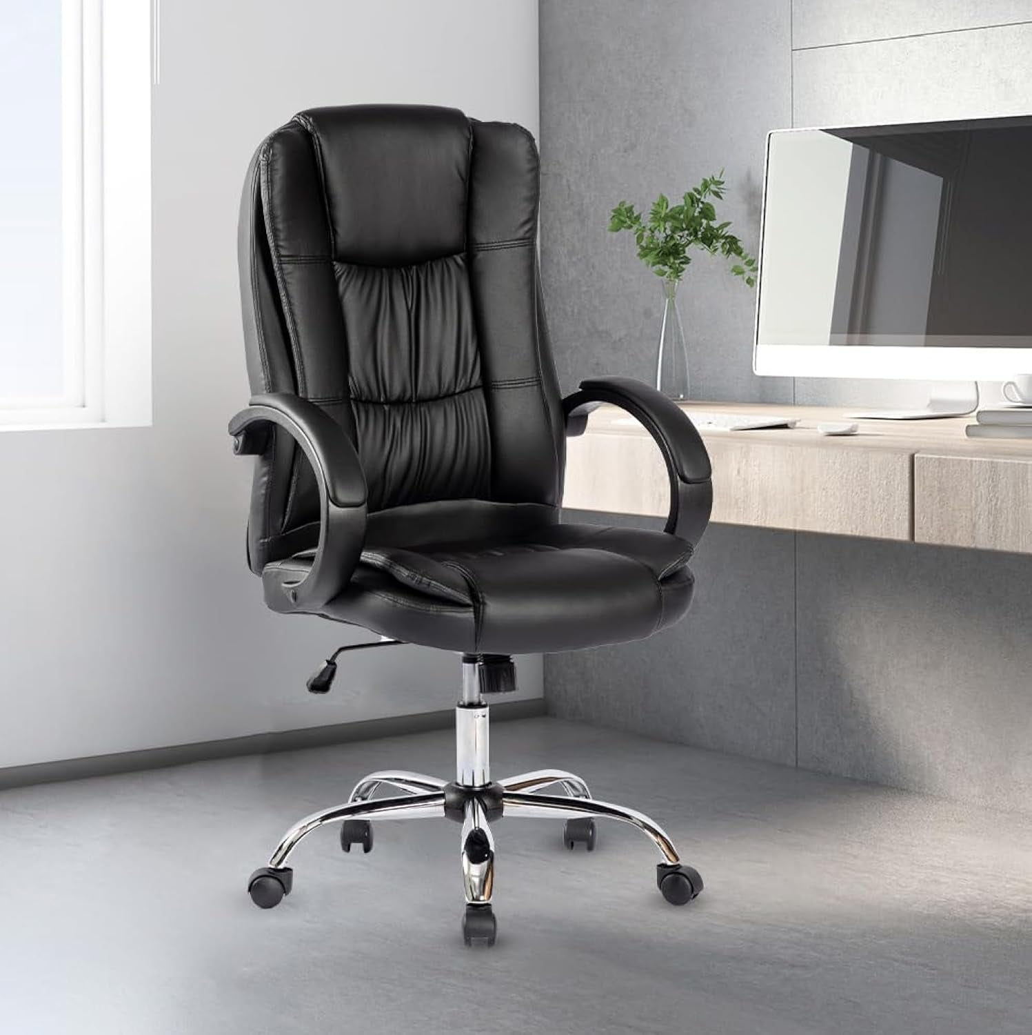Kuber Industries Leatherette Office Chairs for Work From Home Comes ...