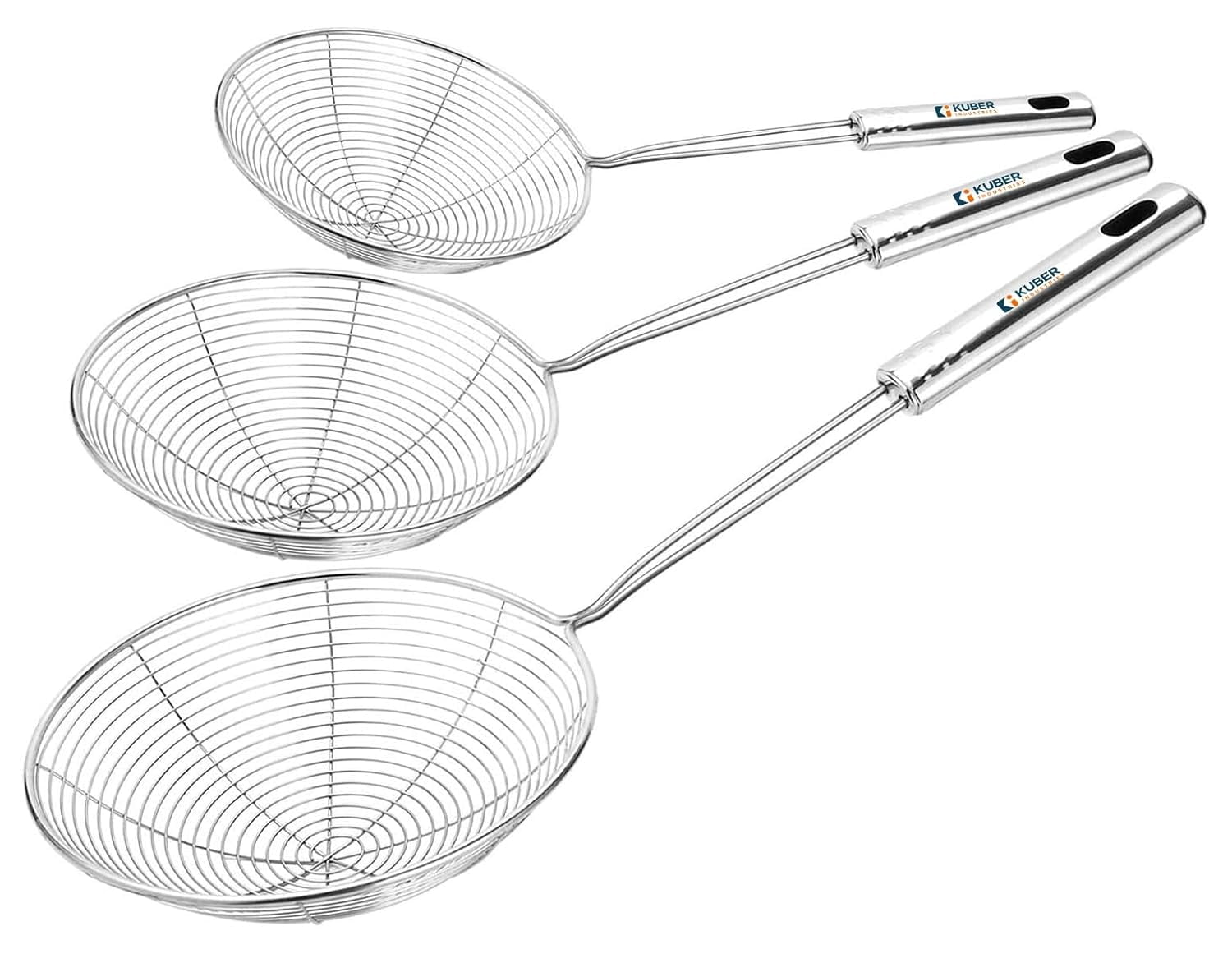 Kuber Industries Multiuses Stainless Steel Deep Fry Jhara Skimmer Puri ...