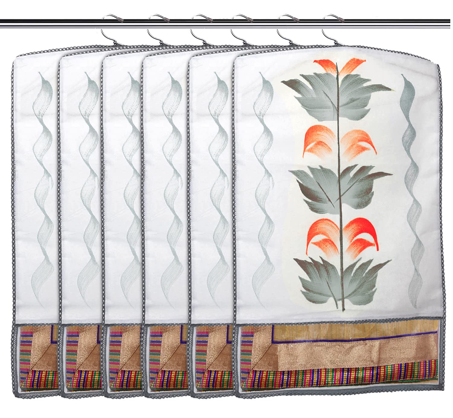 Kuber Industries Non Woven Hanging Saree Cover With 1 Zipper ...