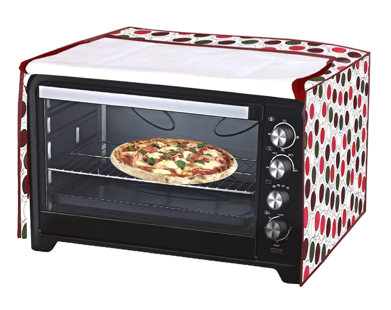 Kuber Industries PVC Circle Design Microwave Oven Cover Dustproof ...