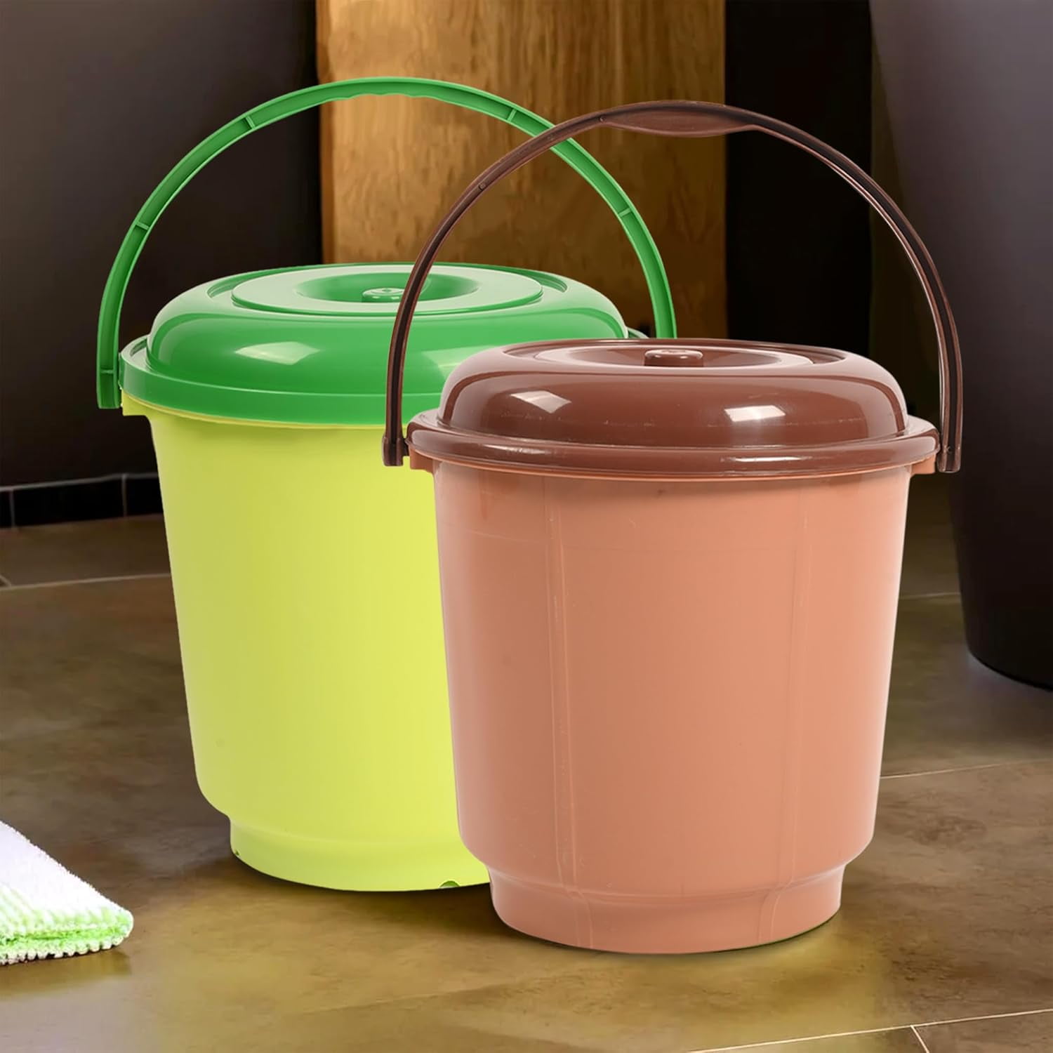 Kuber Industries Pack of 2 Bucket 18 Liter Bucket for Bathroom Bathroom ...