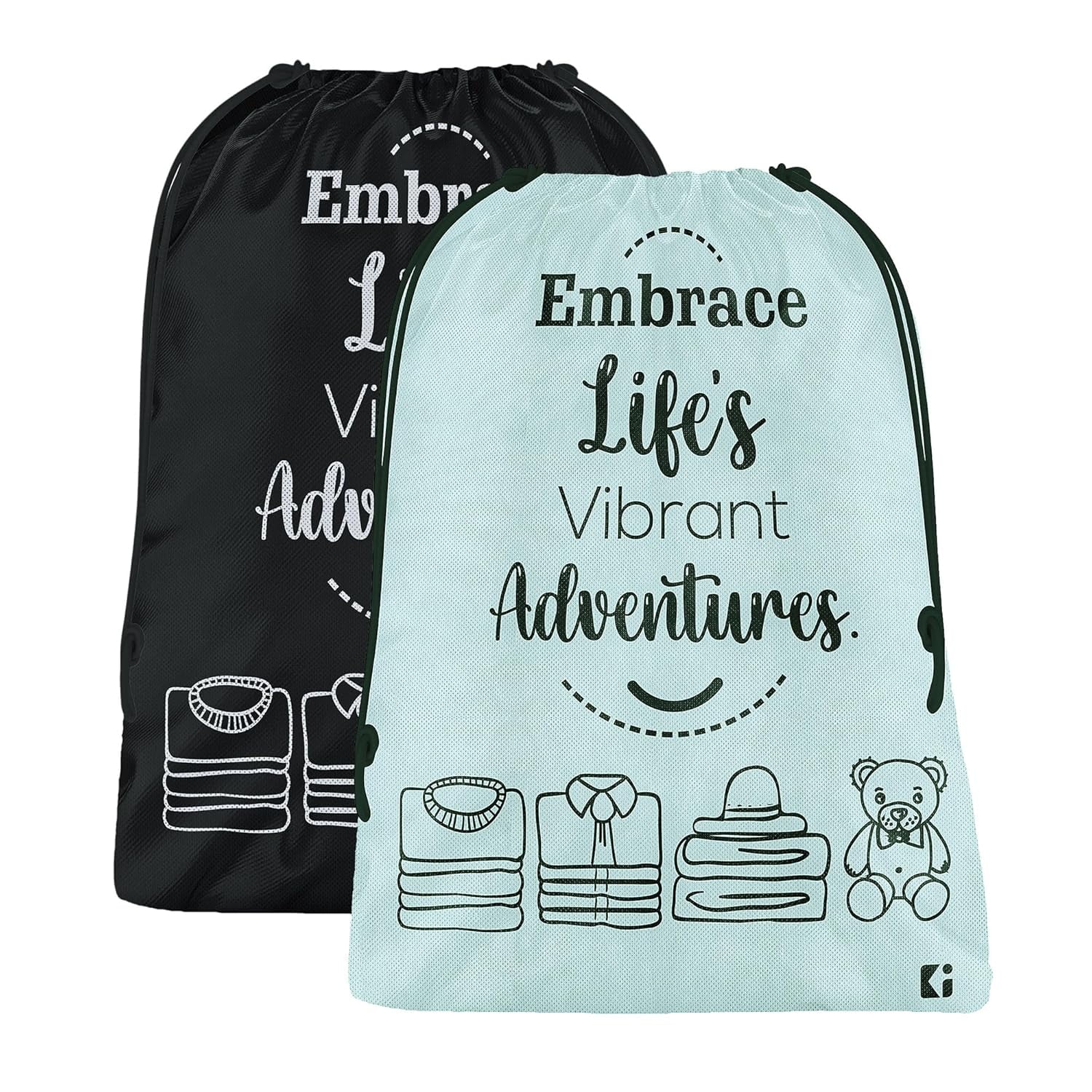 Kuber Industries Pack of 2 Cloth Storage Bag NonWoven Storage Organizer ...