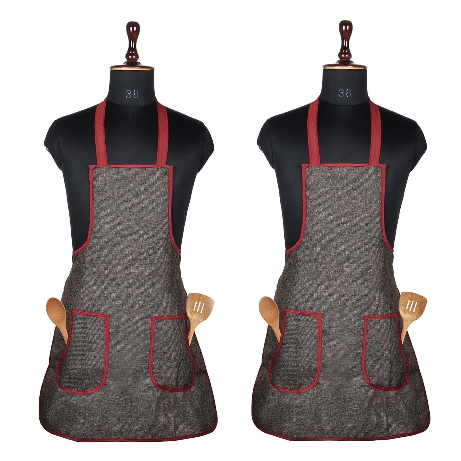 Kuber Industries Pack of 2 Kitchen Apron Apron for Restaurant Chef ...