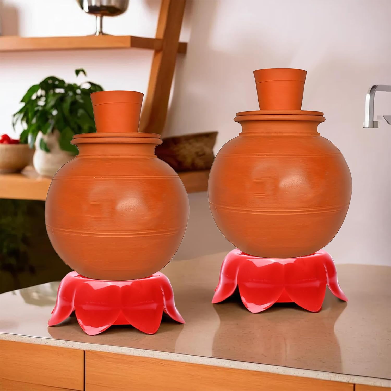 Kuber Industries Pack of 2 Matka Stand Multipurpose Flower Gamla Pot ...