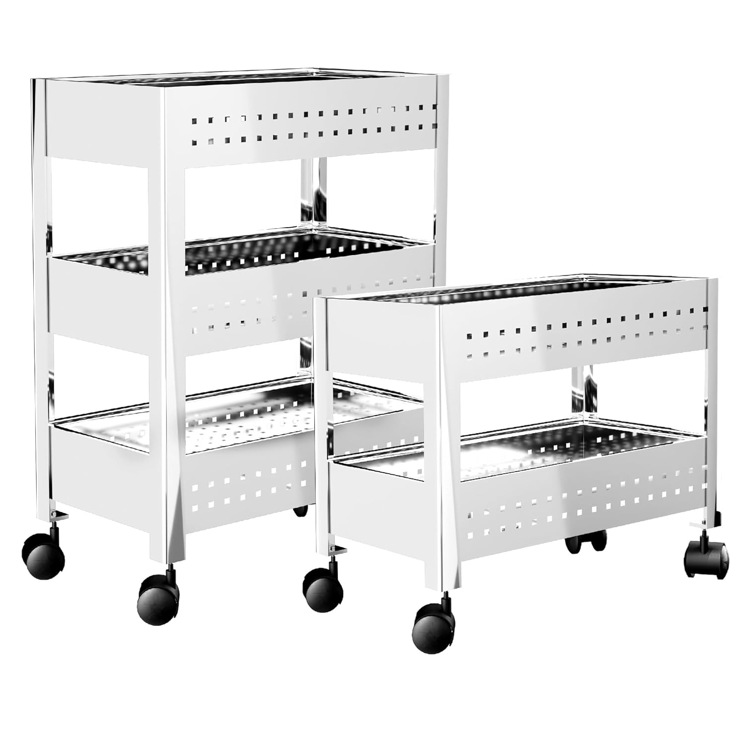 Kuber Industries Pack of 2 Portable MultiUtility 2 3Tier Stand for ...