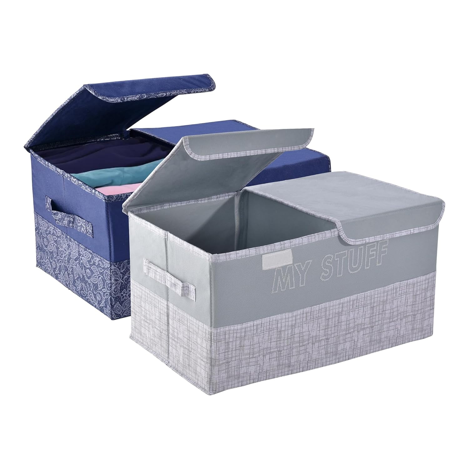 Kuber Industries Pack of 2 Wardrobe Organizer Large NonWoven Foldable ...