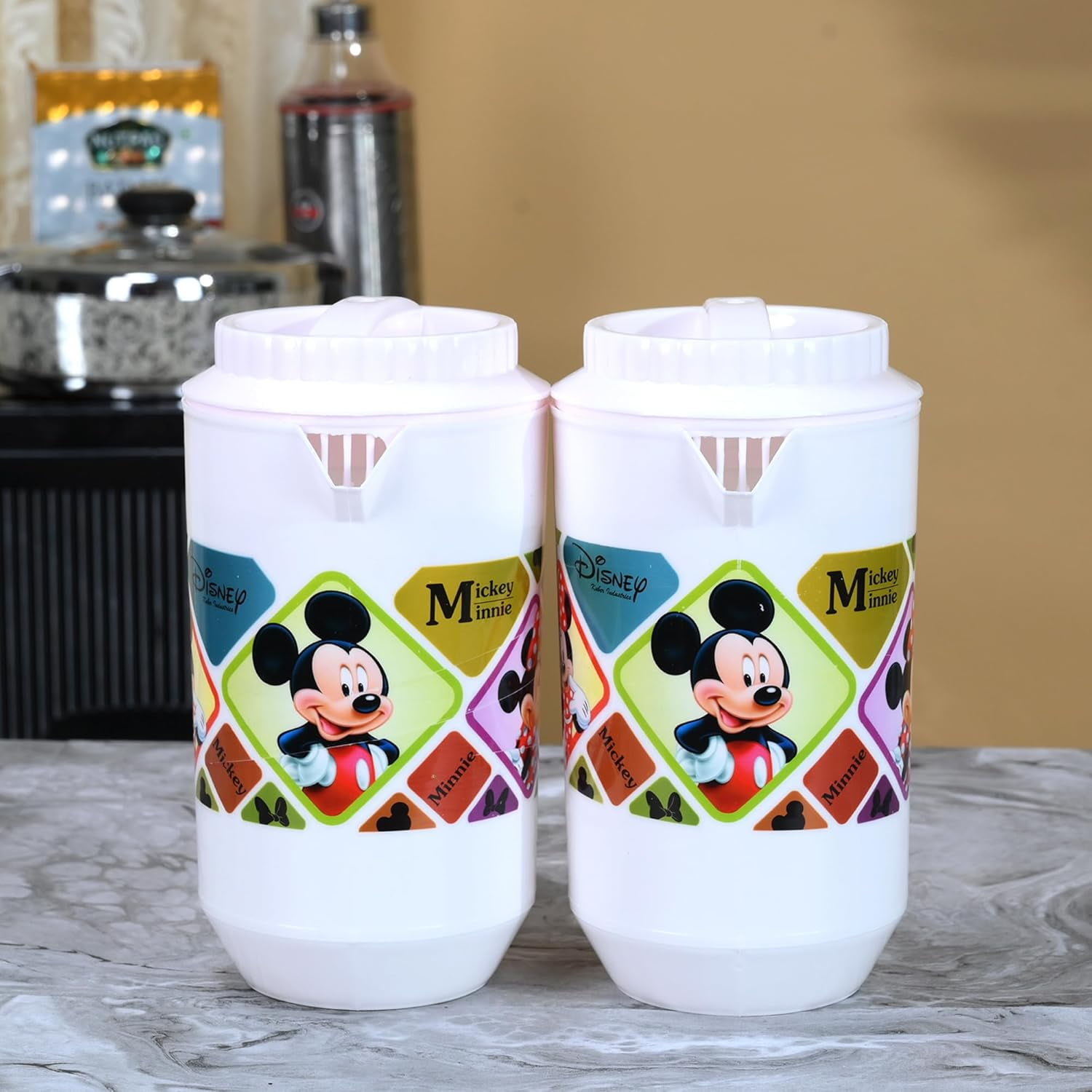 Kuber Industries Pack of 2 Water Jug 2 LTR Plastic Jug for Water Check ...