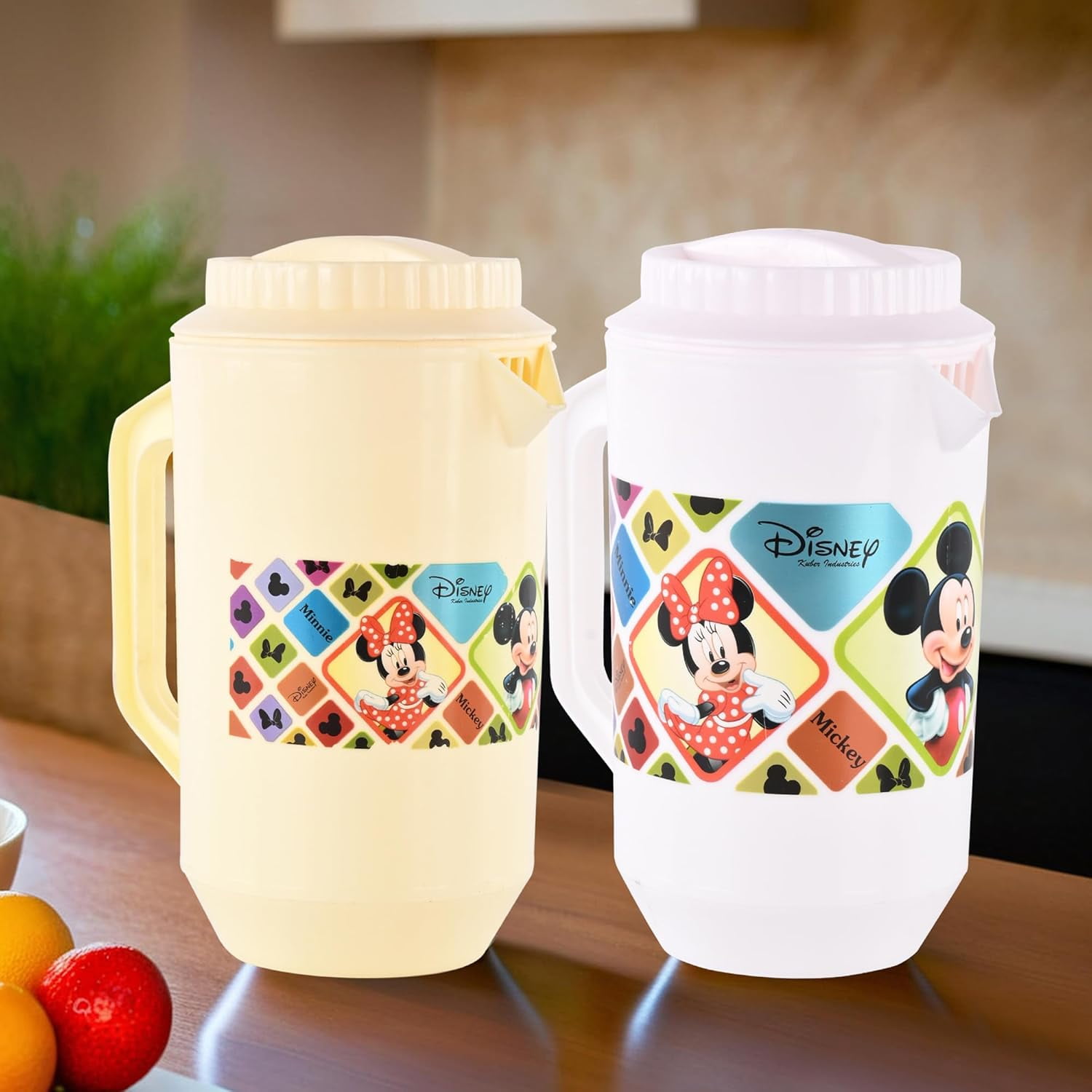 Kuber Industries Pack of 2 Water Jug 2 LTR Plastic Jug for Water Check ...