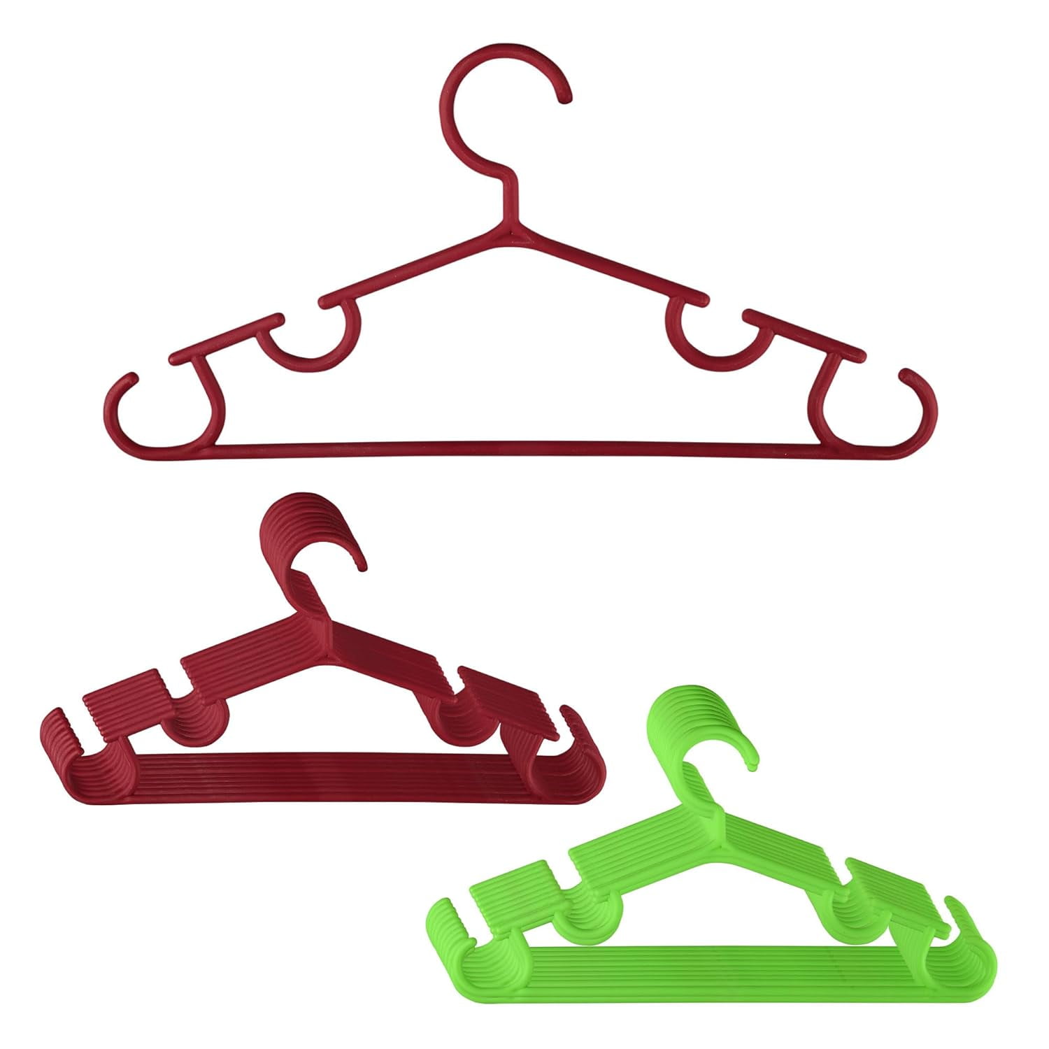 Kuber Industries Pack of 20 Hangers Plastic Cloth Hanger for ...