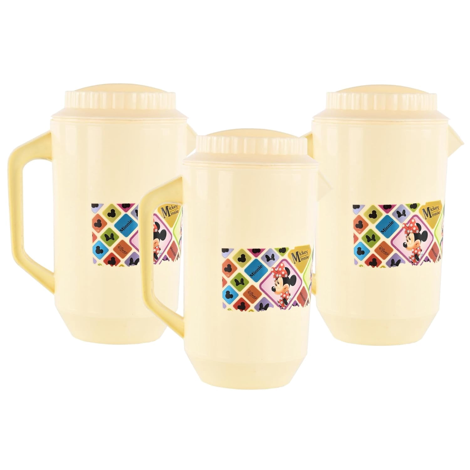 Kuber Industries Pack of 3 Water Jug 2 LTR Plastic Jug for Water Check ...