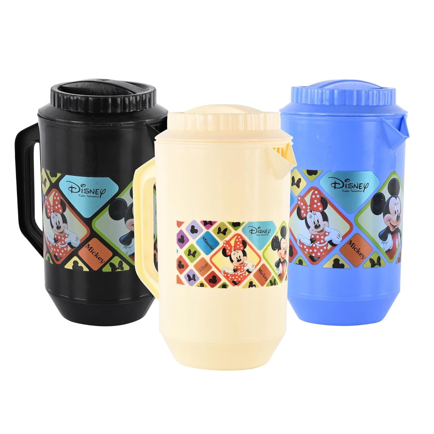 Kuber Industries Pack of 3 Water Jug 2 LTR Plastic Jug for Water Check ...