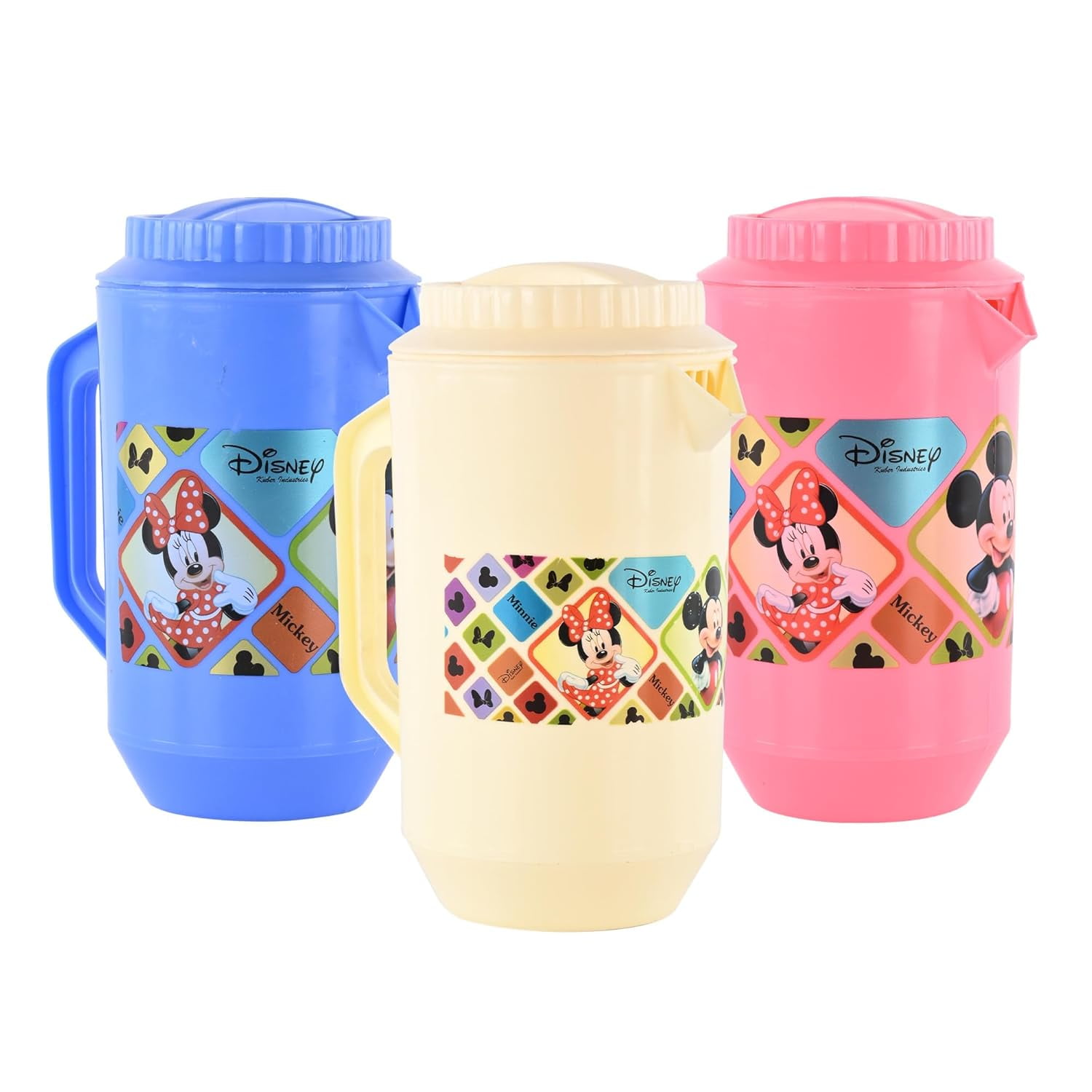 Kuber Industries Pack of 3 Water Jug 2 LTR Plastic Jug for Water Check ...