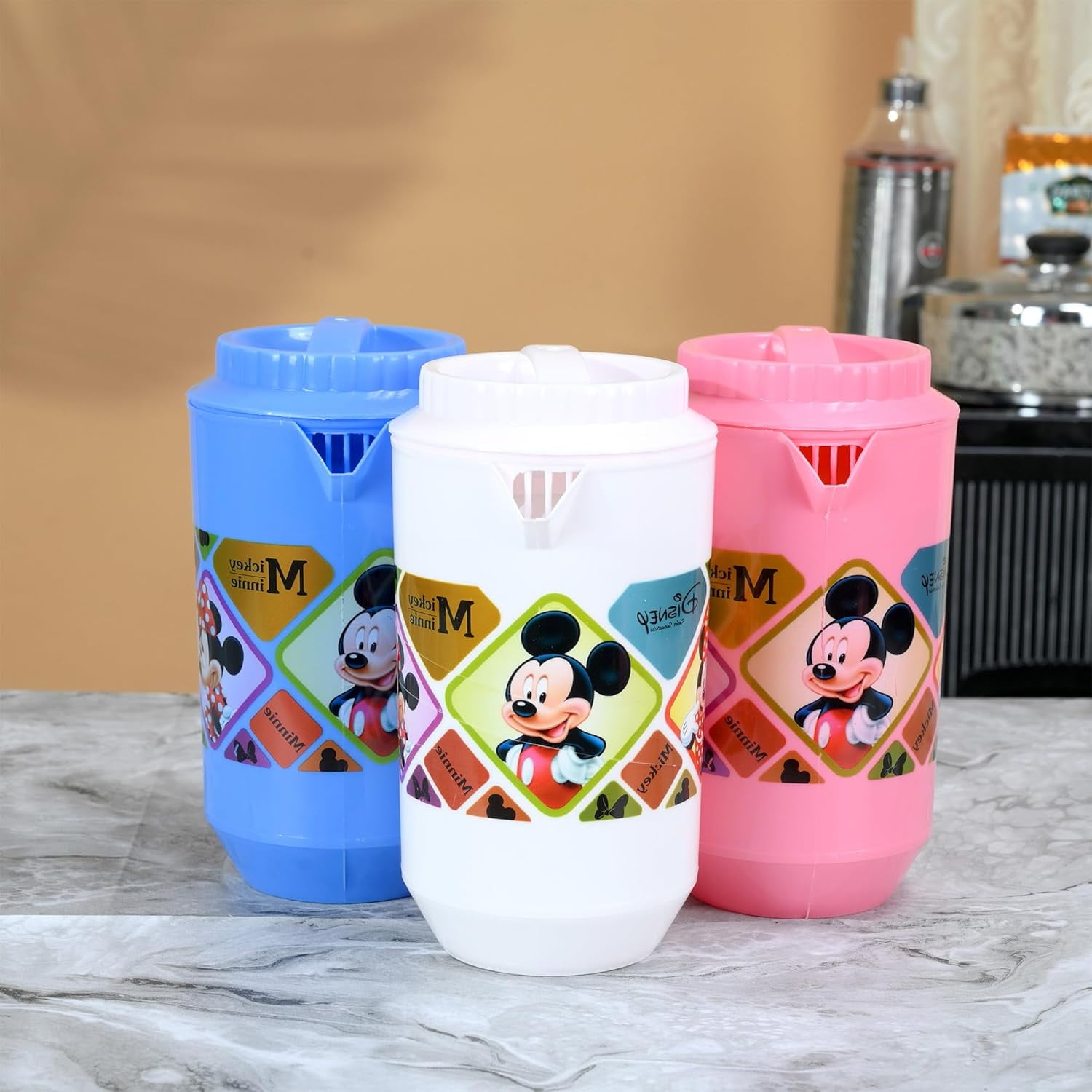 Kuber Industries Pack of 3 Water Jug 2 LTR Plastic Jug for Water Check ...