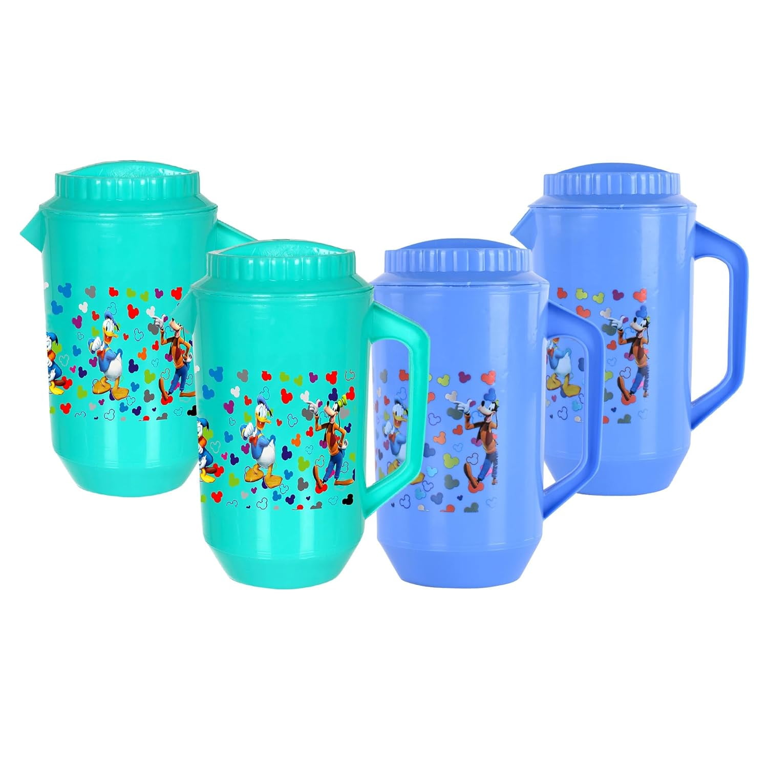 Kuber Industries Pack of 4 Water Jug 2 LTR Plastic Jug for Water Disney ...
