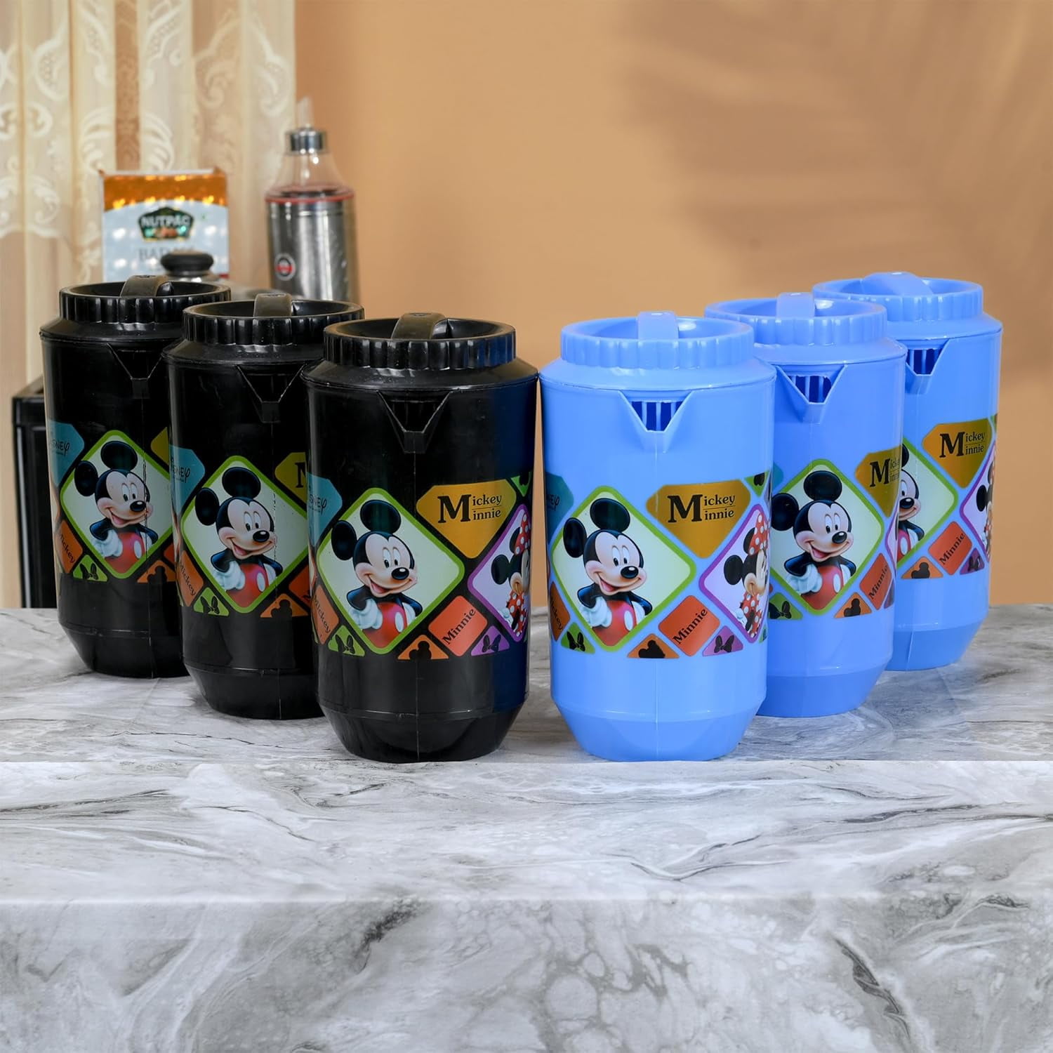 Kuber Industries Pack of 6 Water Jug 2 LTR Plastic Jug for Water Check ...