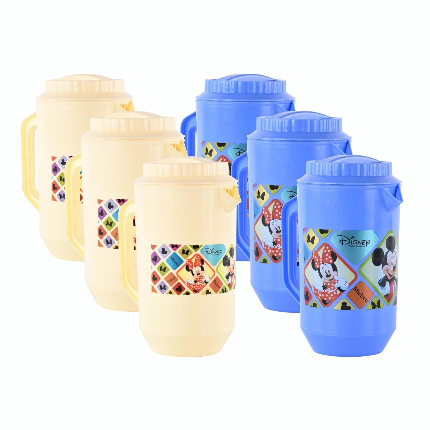 Kuber Industries Pack of 6 Water Jug 2 LTR Plastic Jug for Water Check ...