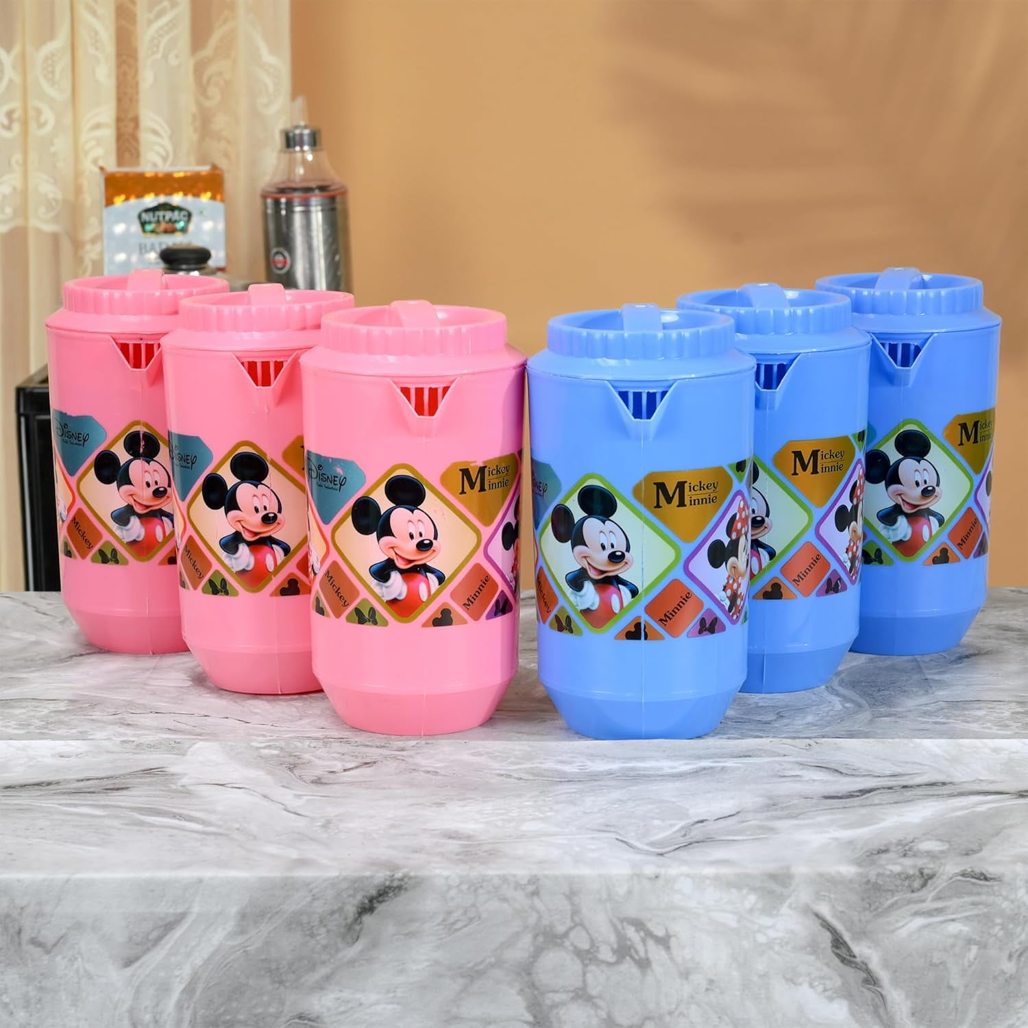 Kuber Industries Pack of 6 Water Jug 2 LTR Plastic Jug for Water Check ...