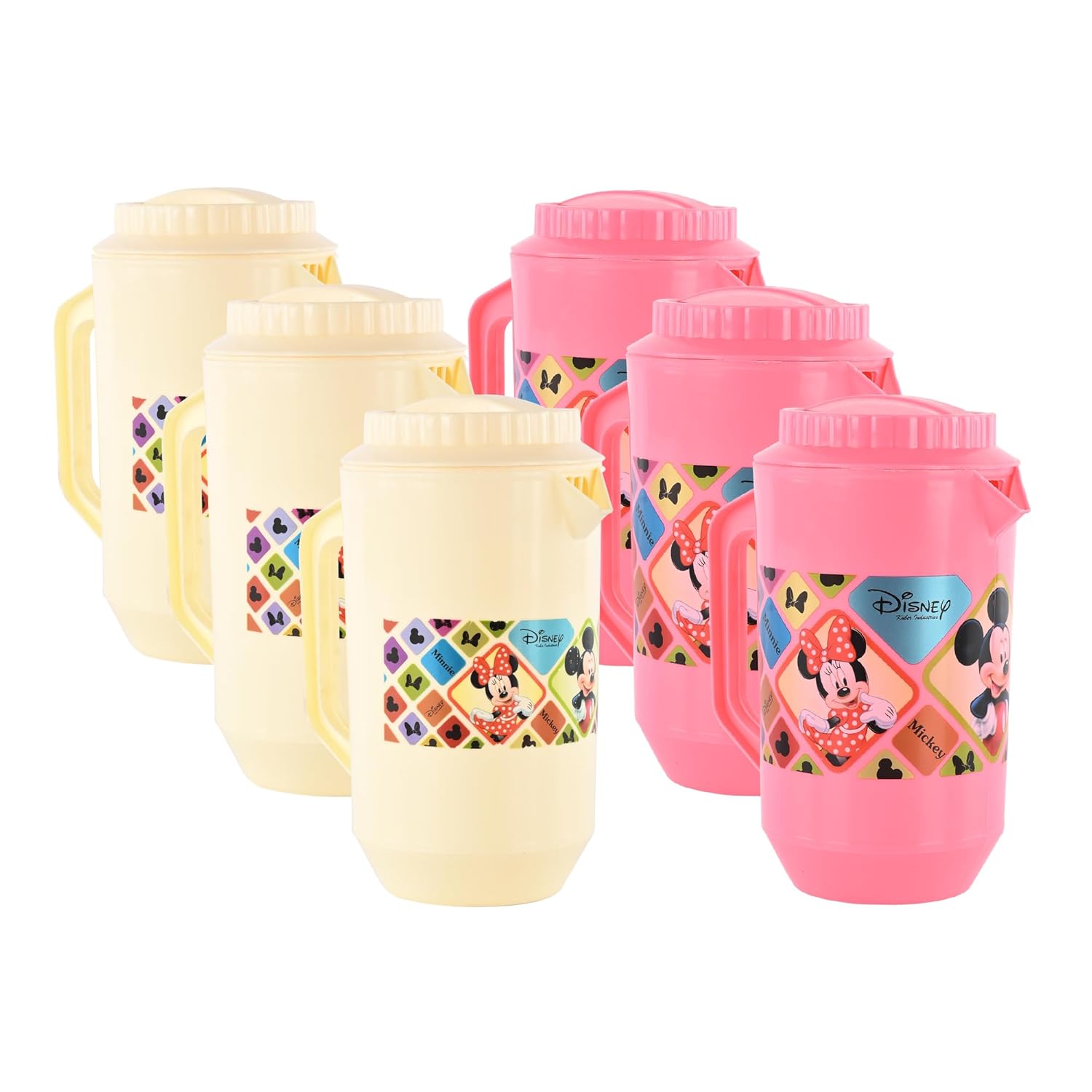 Kuber Industries Pack of 6 Water Jug 2 LTR Plastic Jug for Water Check ...