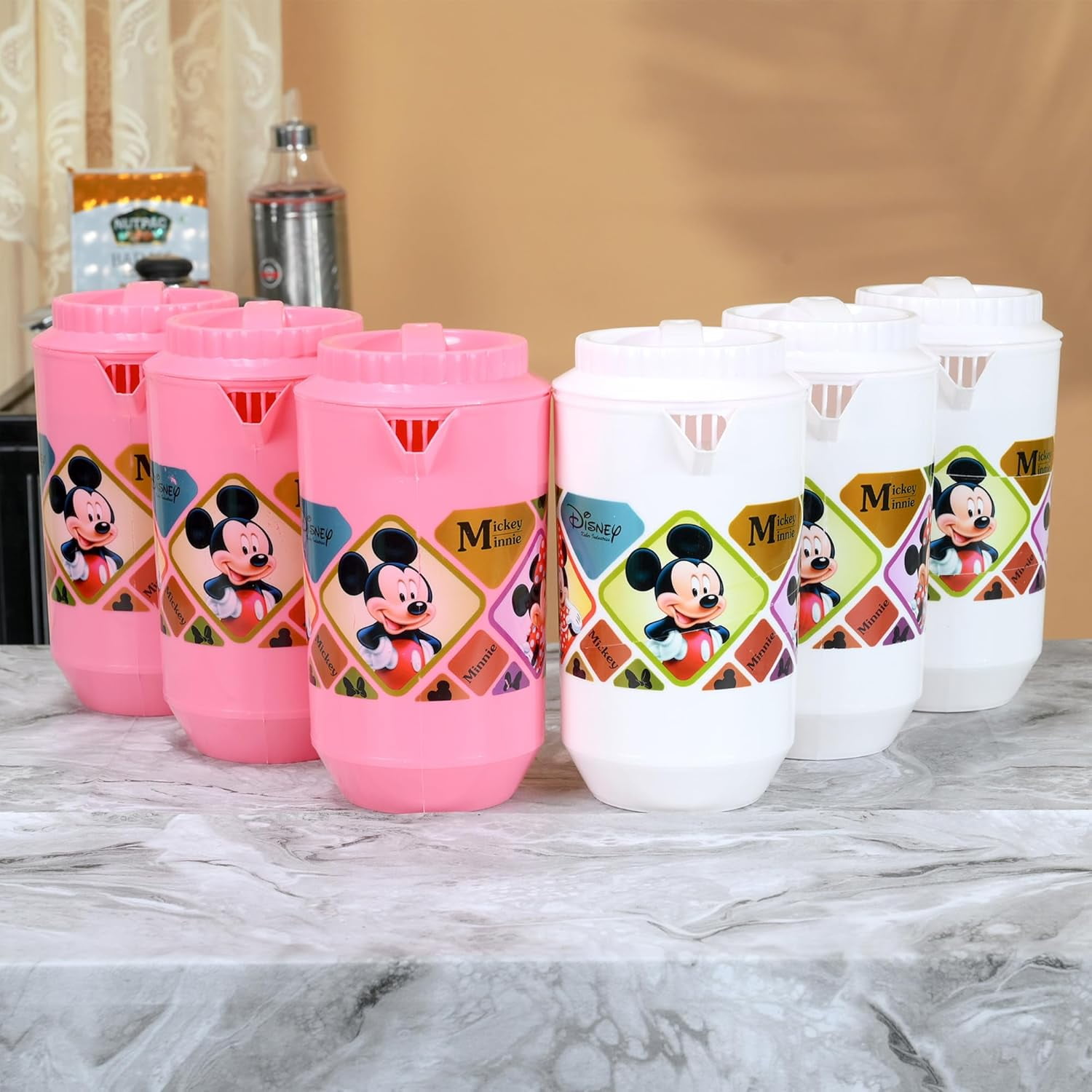 Kuber Industries Pack of 6 Water Jug 2 LTR Plastic Jug for Water Check ...