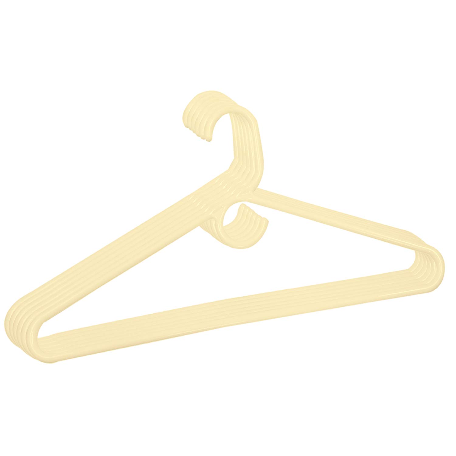 Kuber Industries Plastic 6 Pcs Hanger Set for Wardrobe CreamCTKTC21390 ...