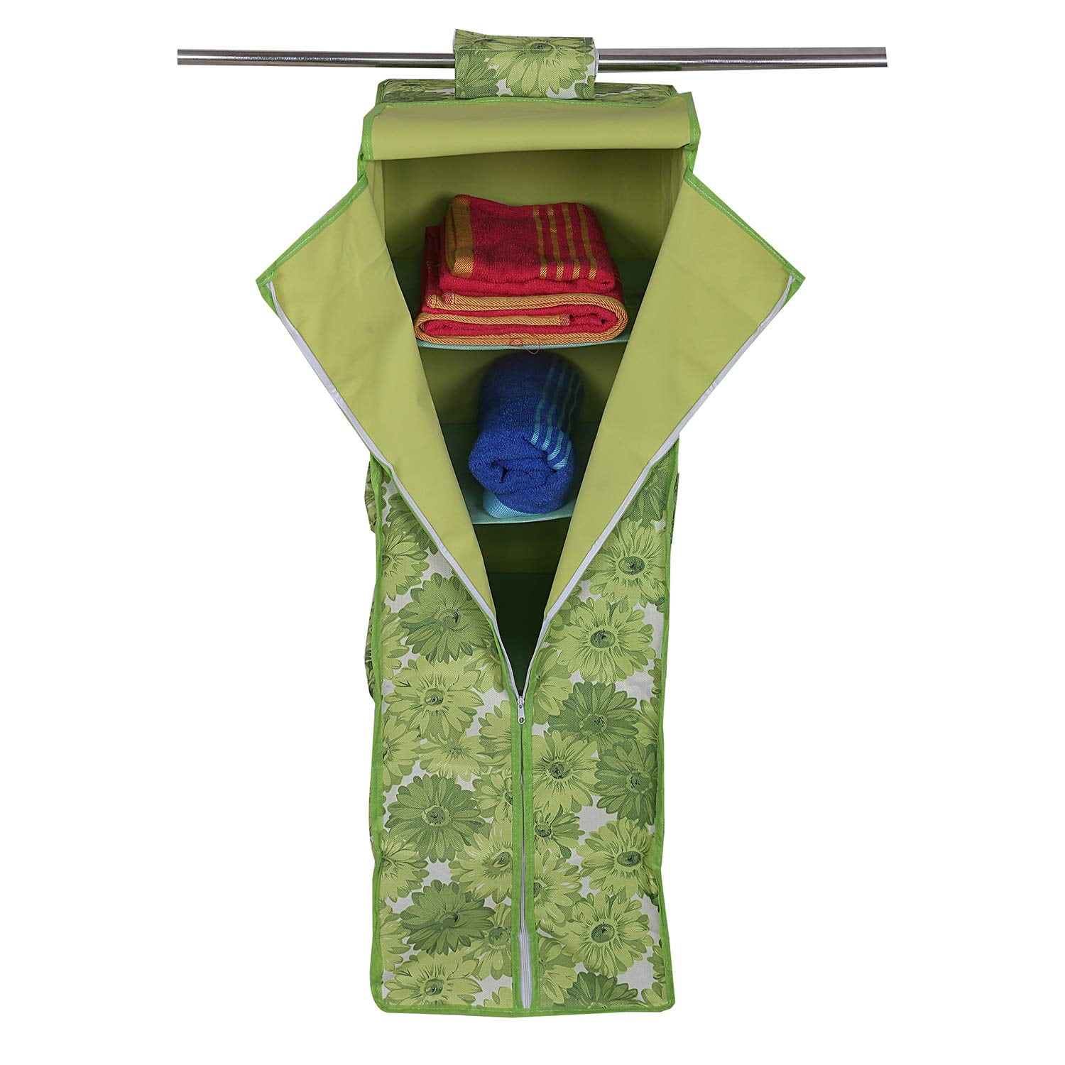 Kuber Industries Rexine Hanging 5 Shelf Wardrobe Organiser ...