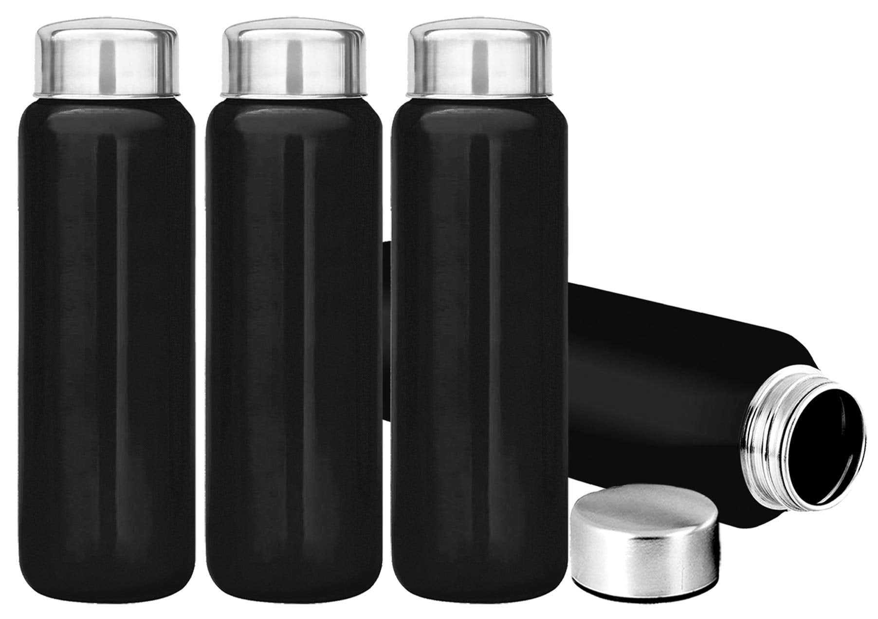 Kuber Industries Shining Metal Stainless Steel 4 Pieces Fridge Water ...