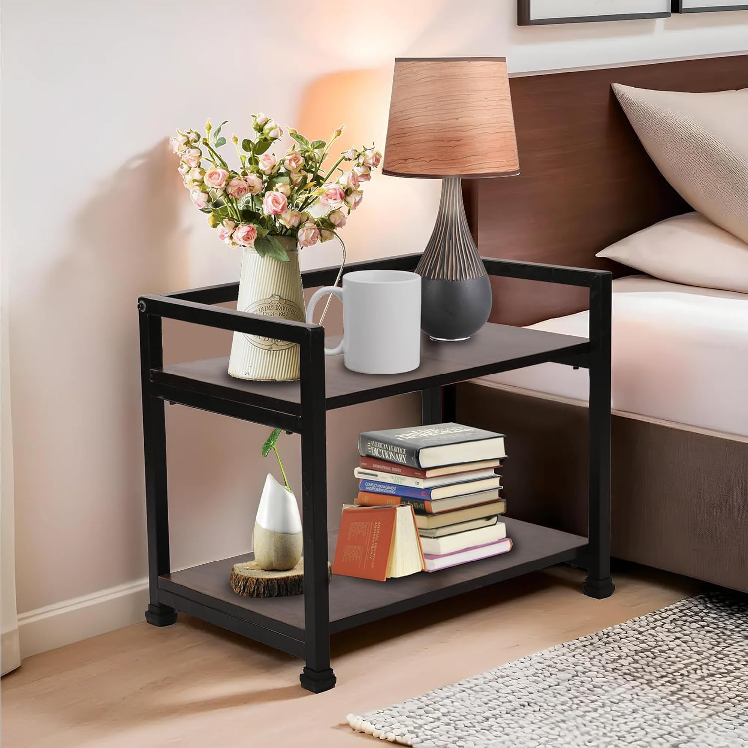 Kuber Industries Side Table for Bedroom Wooden End Table Small Table ...