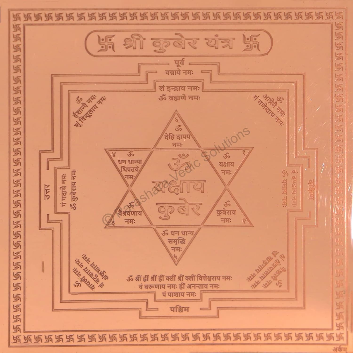 Kuber Yantra/Kubera Yantra - Copper - (4 x 4 inches, Brown) - Walmart.com