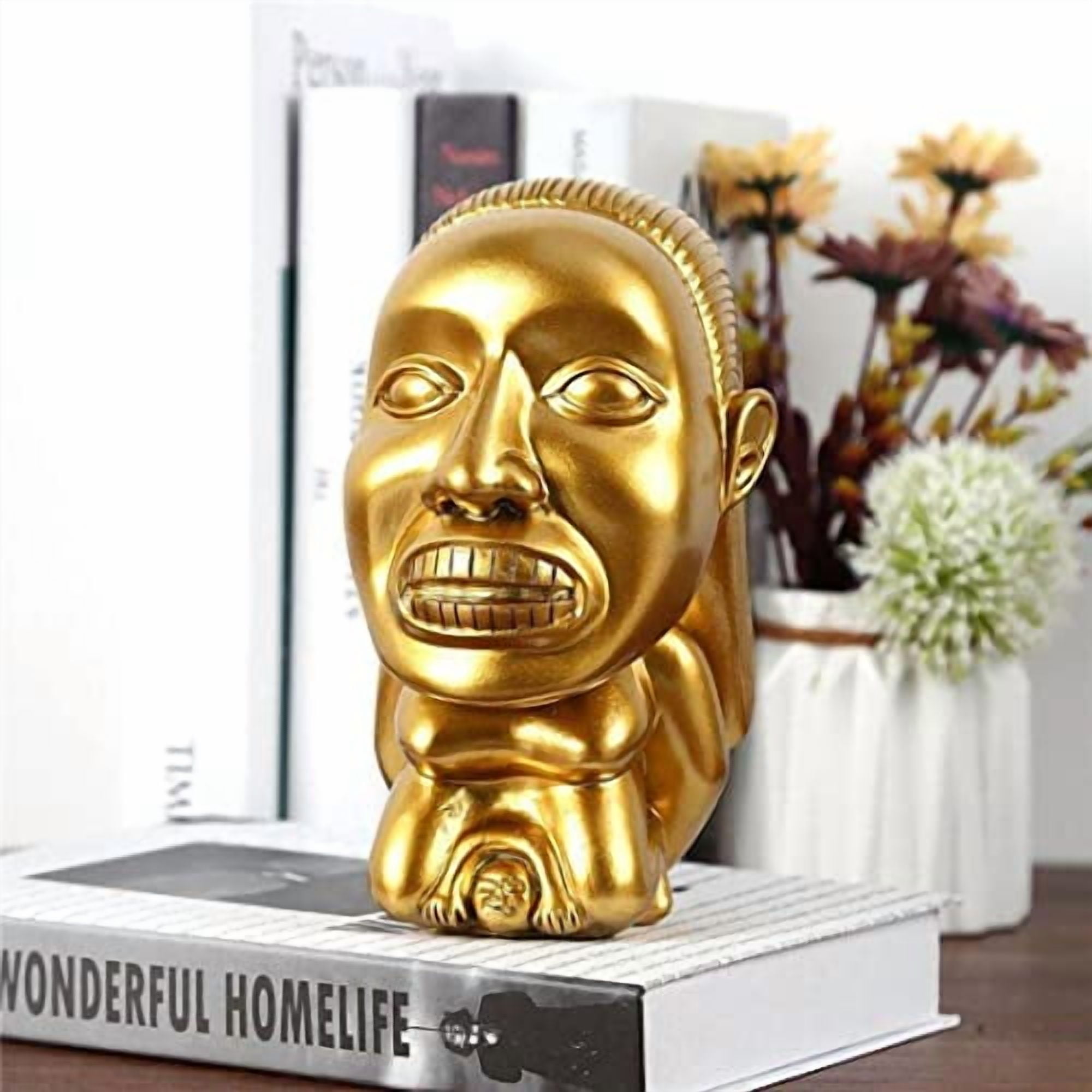 Kuberas Golden Indiana Fertility Idol Statue Sculpture Raiders of Lost Ark Jones Cosplay Props ...