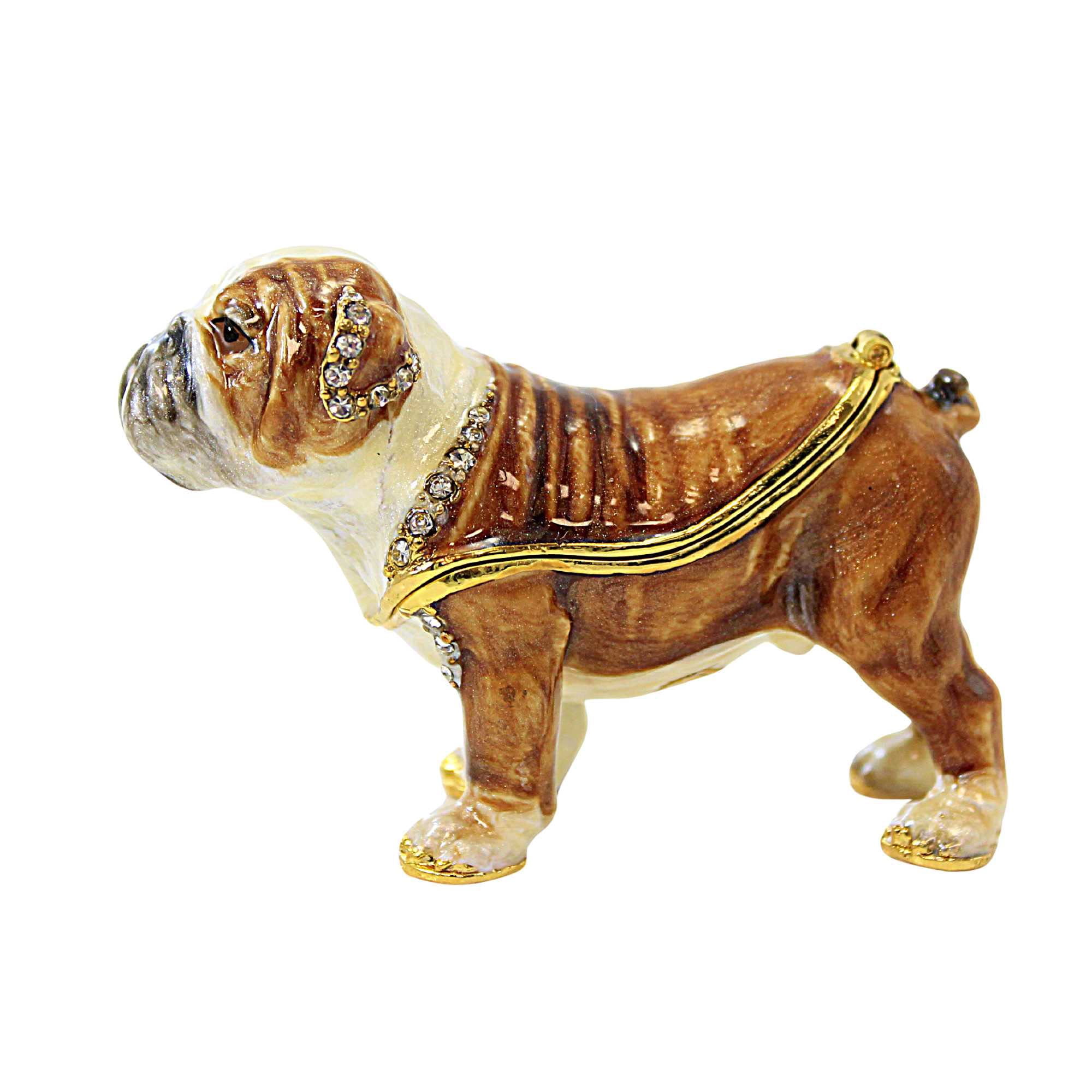 Kubla Craft Bull Dog Box - One Hinged Box 2.25 Inch, Metal - Dog ...