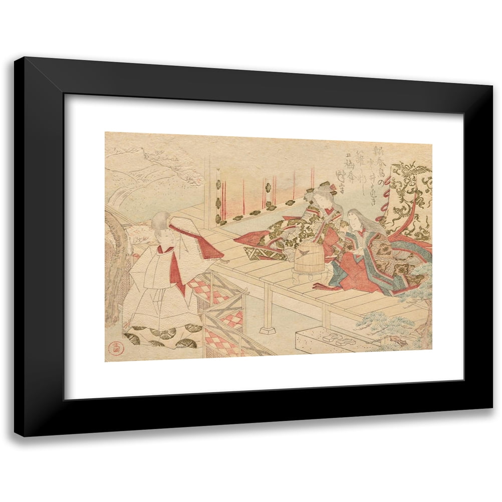 Kubo Shunman 24x18 Black Modern Framed Museum Art Print Titled - A ...